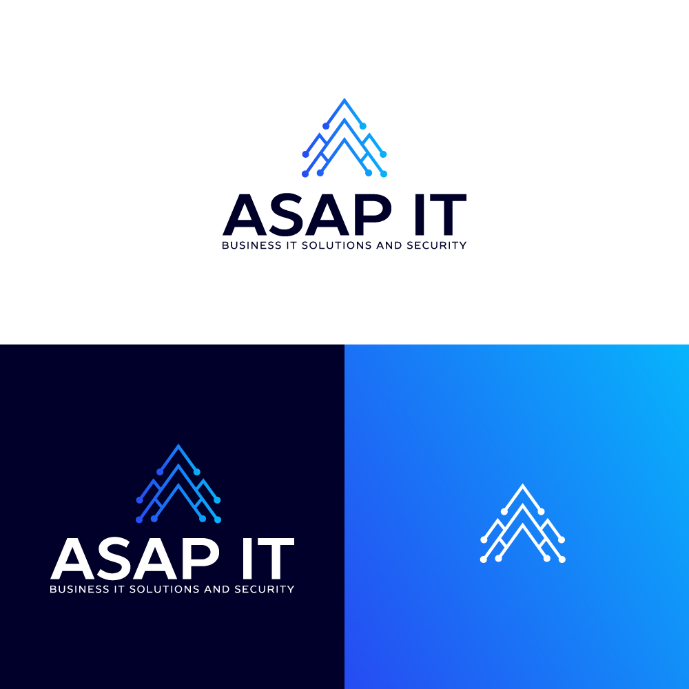 Modern, Masculine, Information Technology Logo Design for Asap IT - (Optional): Business IT ...