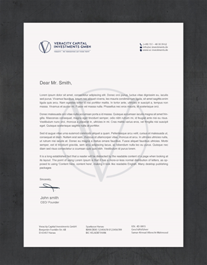 Business Letter | 60 Letterhead Designs for a business in Germany