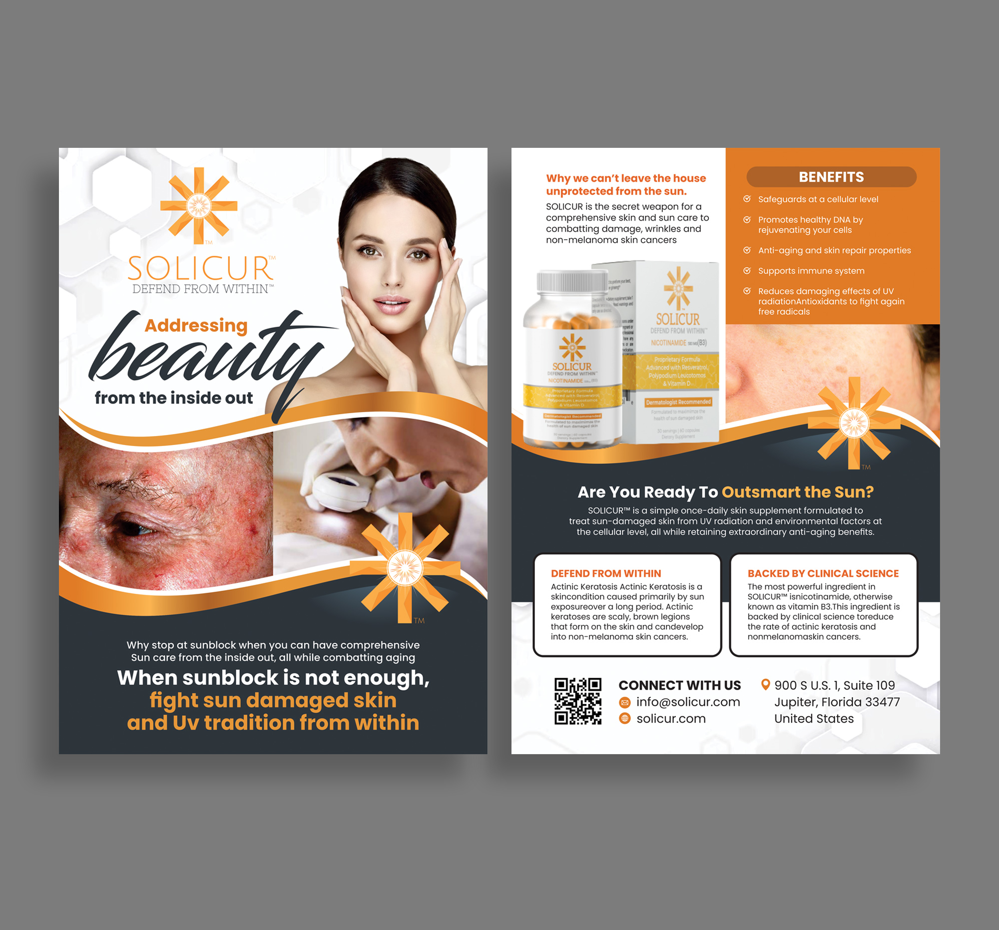 Elegant, Playful, DERMATOLOGY AND AESTHETICS Flyer Design for a Company ...
