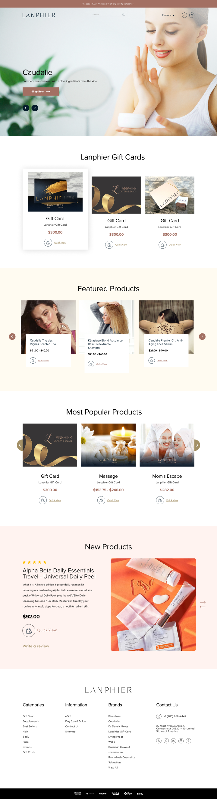 Serious, Modern, Beauty products Web Design for a Company by Hafsa ...
