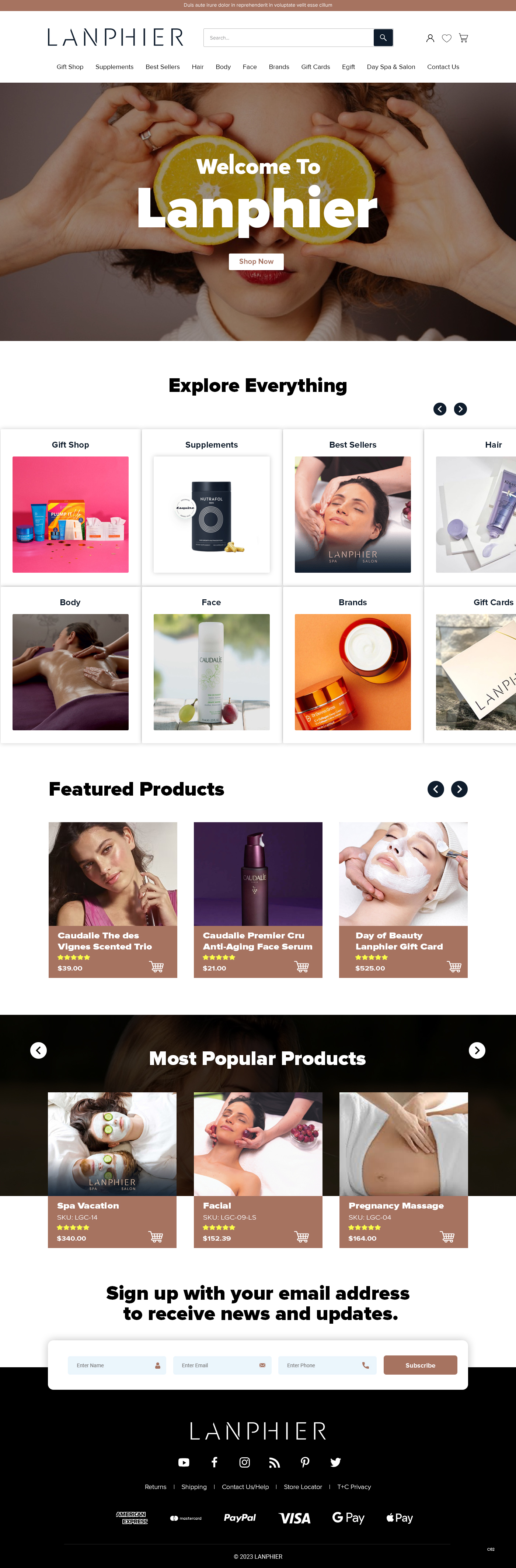Serious, Modern, Beauty products Web Design for a Company by pb ...