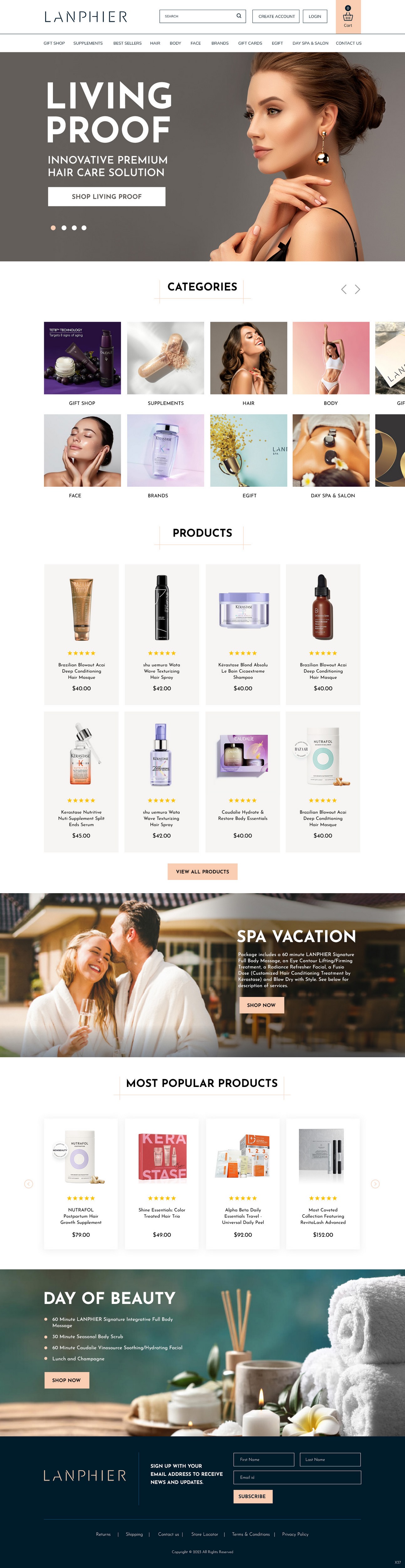 Serious, Modern, Beauty products Web Design for a Company by pb ...