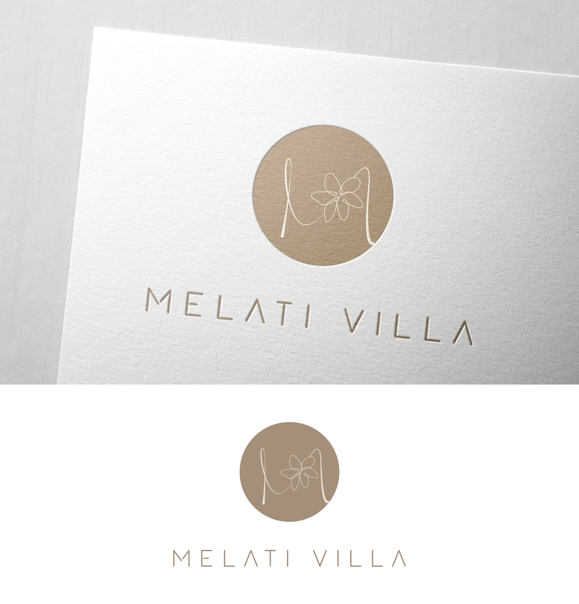 Melati Logo Personable, Upmarket, Luxury Holiday Accomodation Logo
