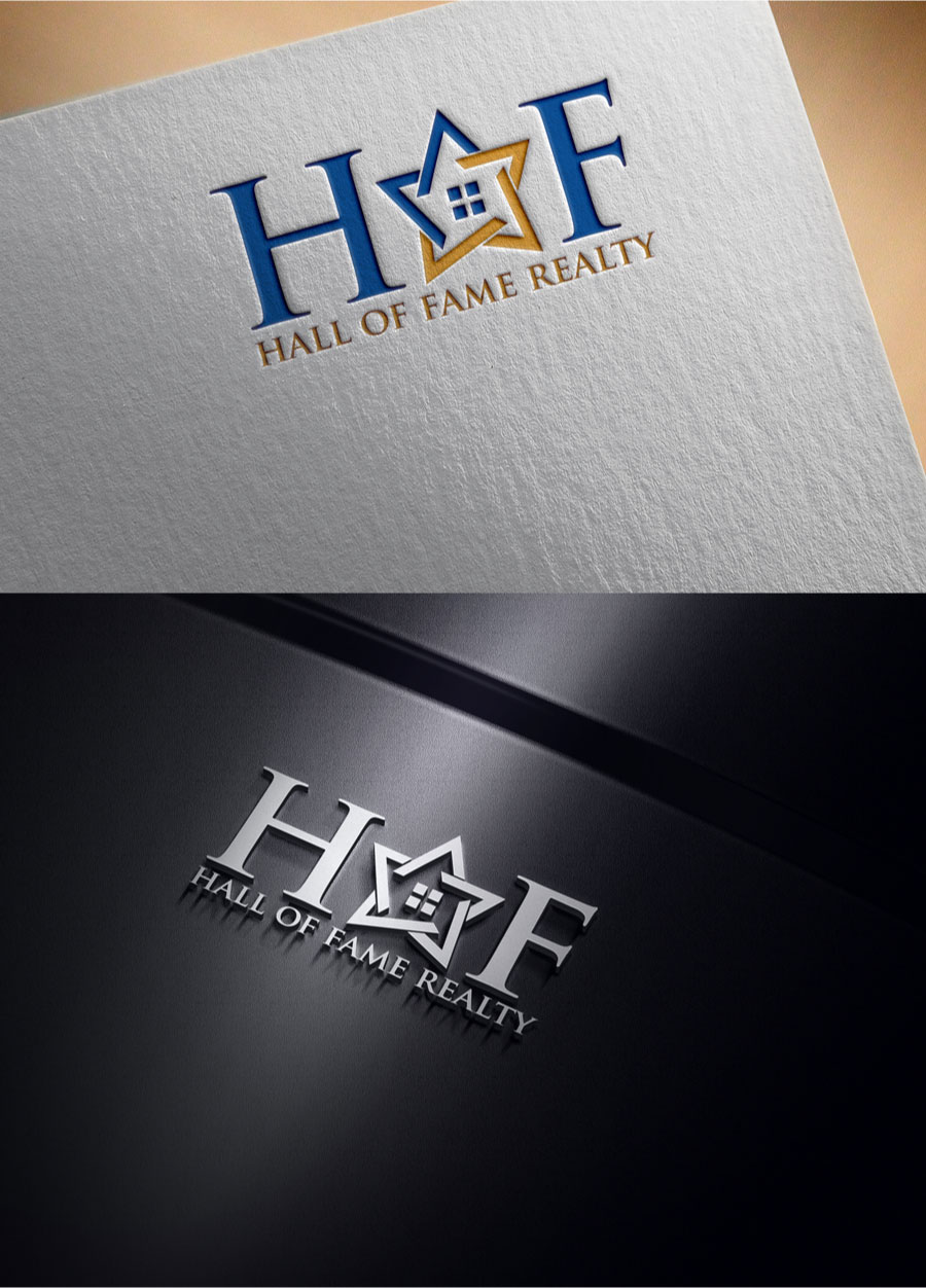 Serious, Modern, Real estate Logo Design for Hall of Fame Realty or HOF ...