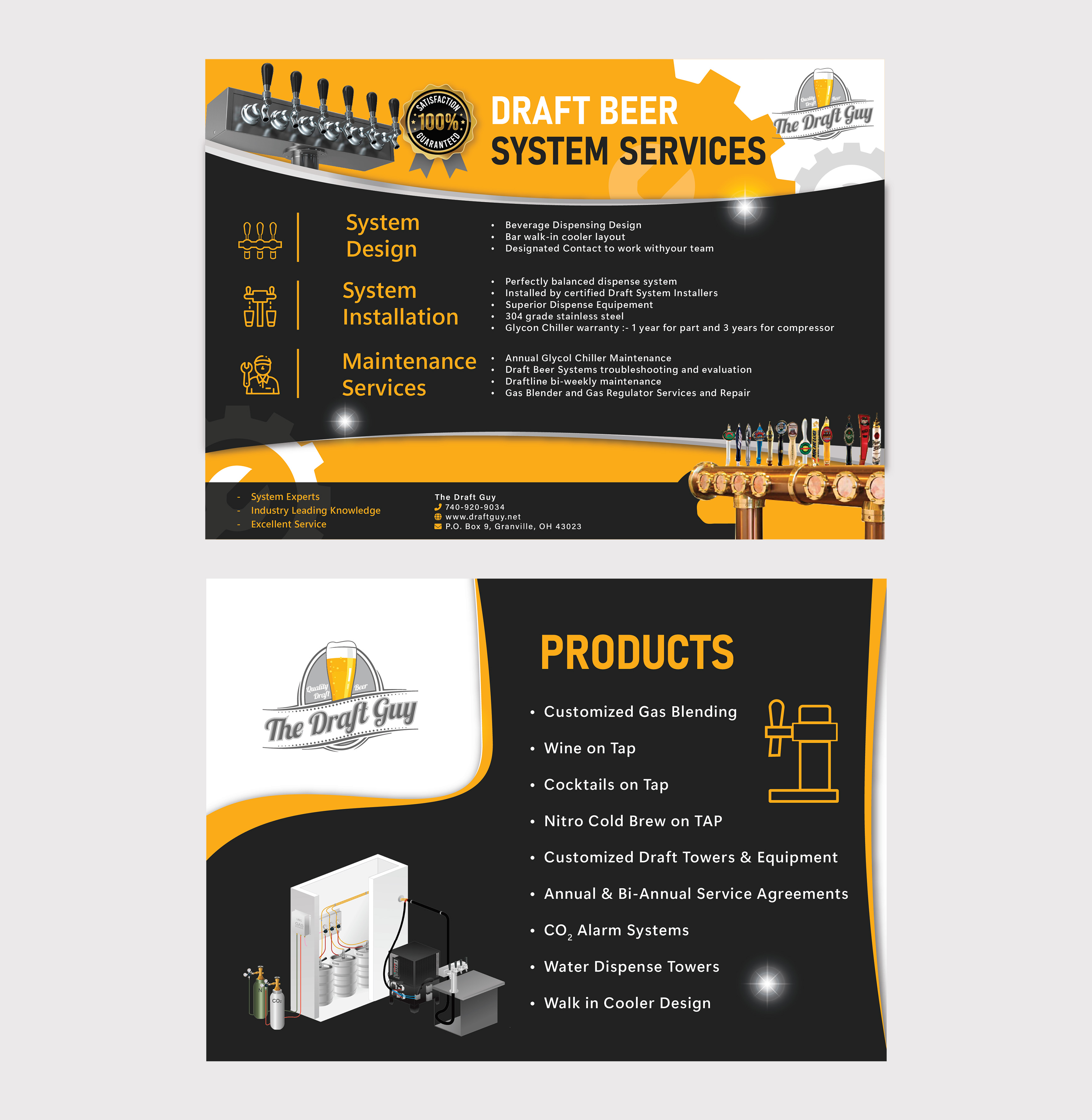 Masculine, Professional, Draft Beer and Brewery Services Flyer Design ...