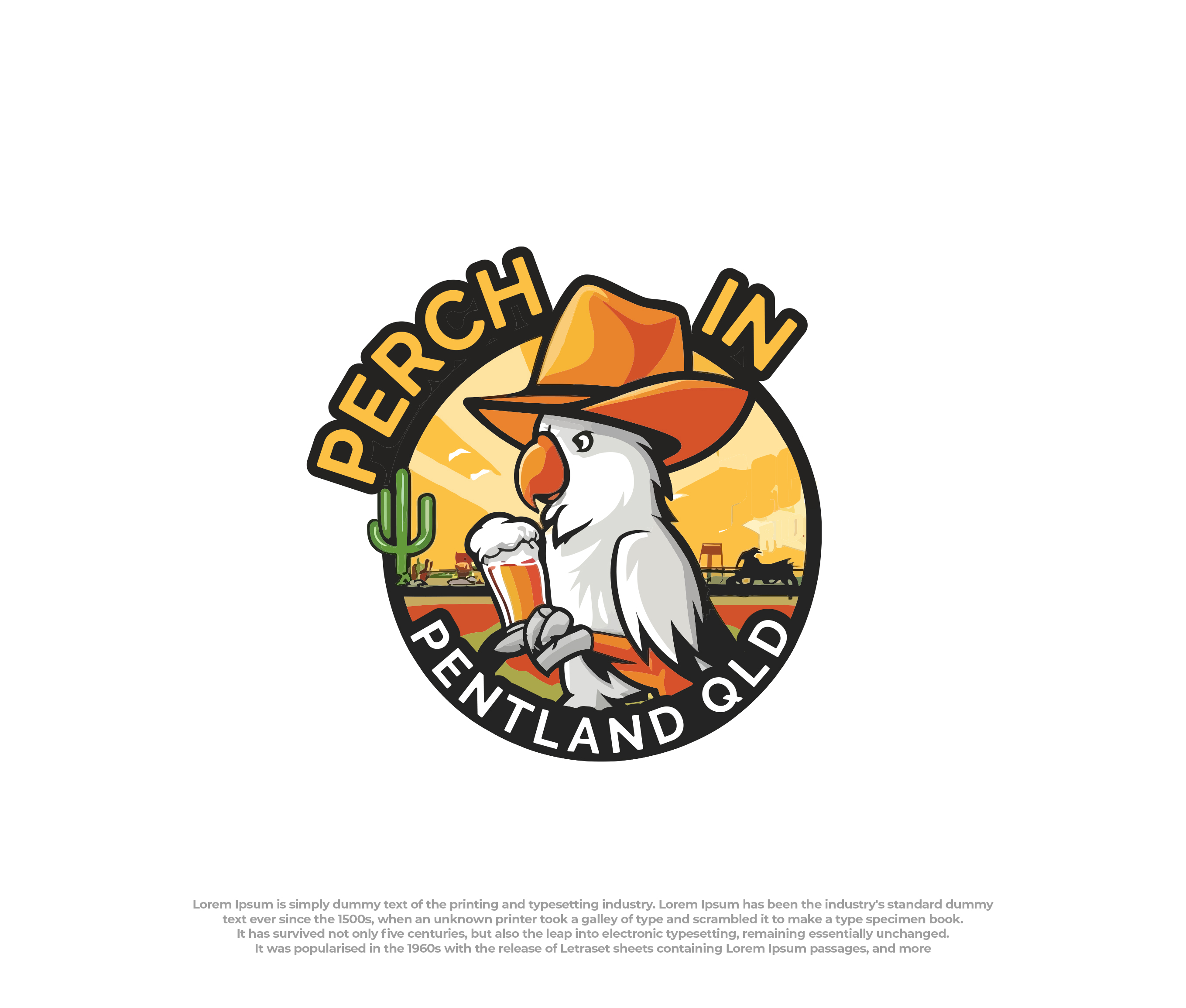 Elegant, Playful, Pentland Hotel Motel and Caravan Park Logo Design for ...