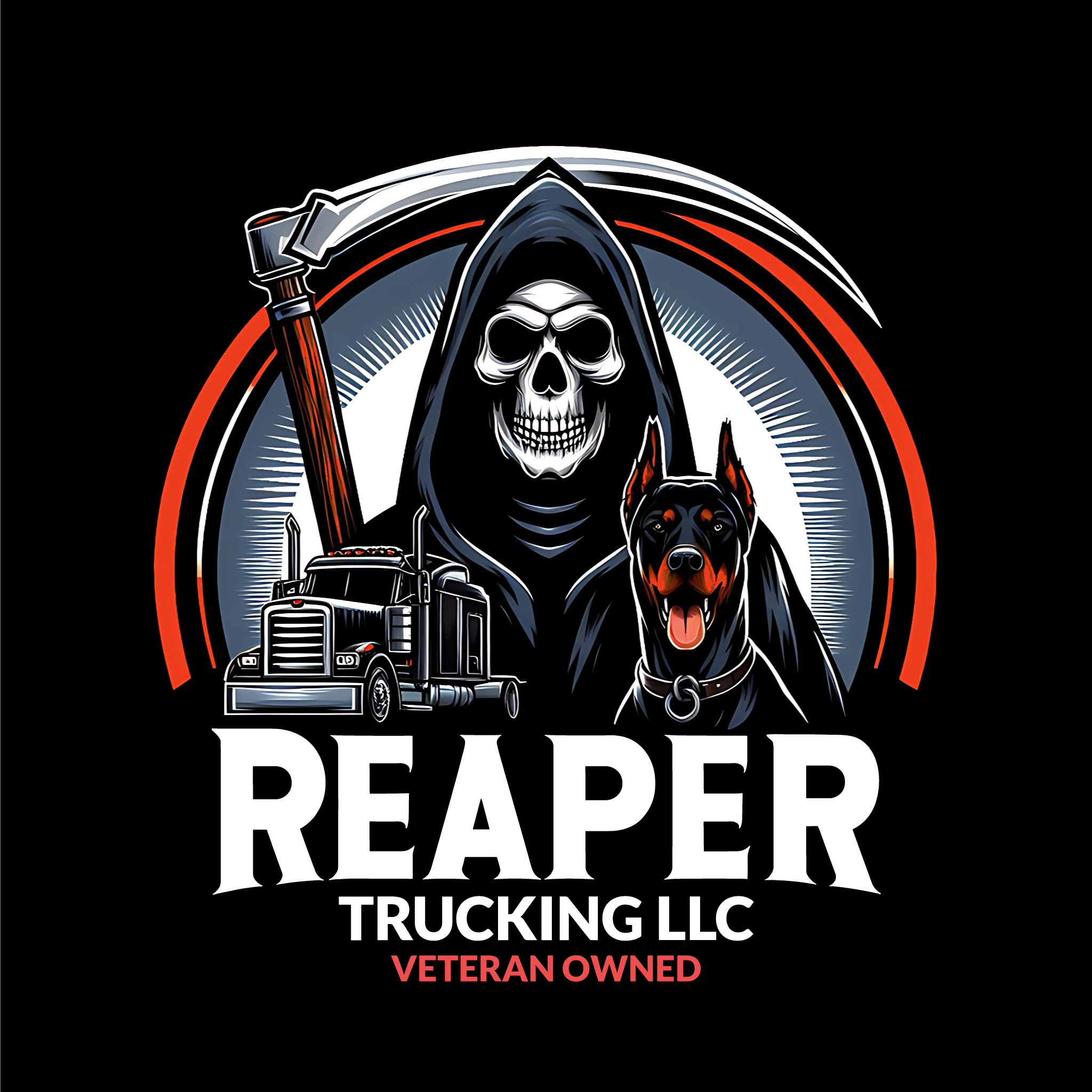 Masculine, Bold, oilfield trucking Logo Design for REAPER TRUCKING LLC ...