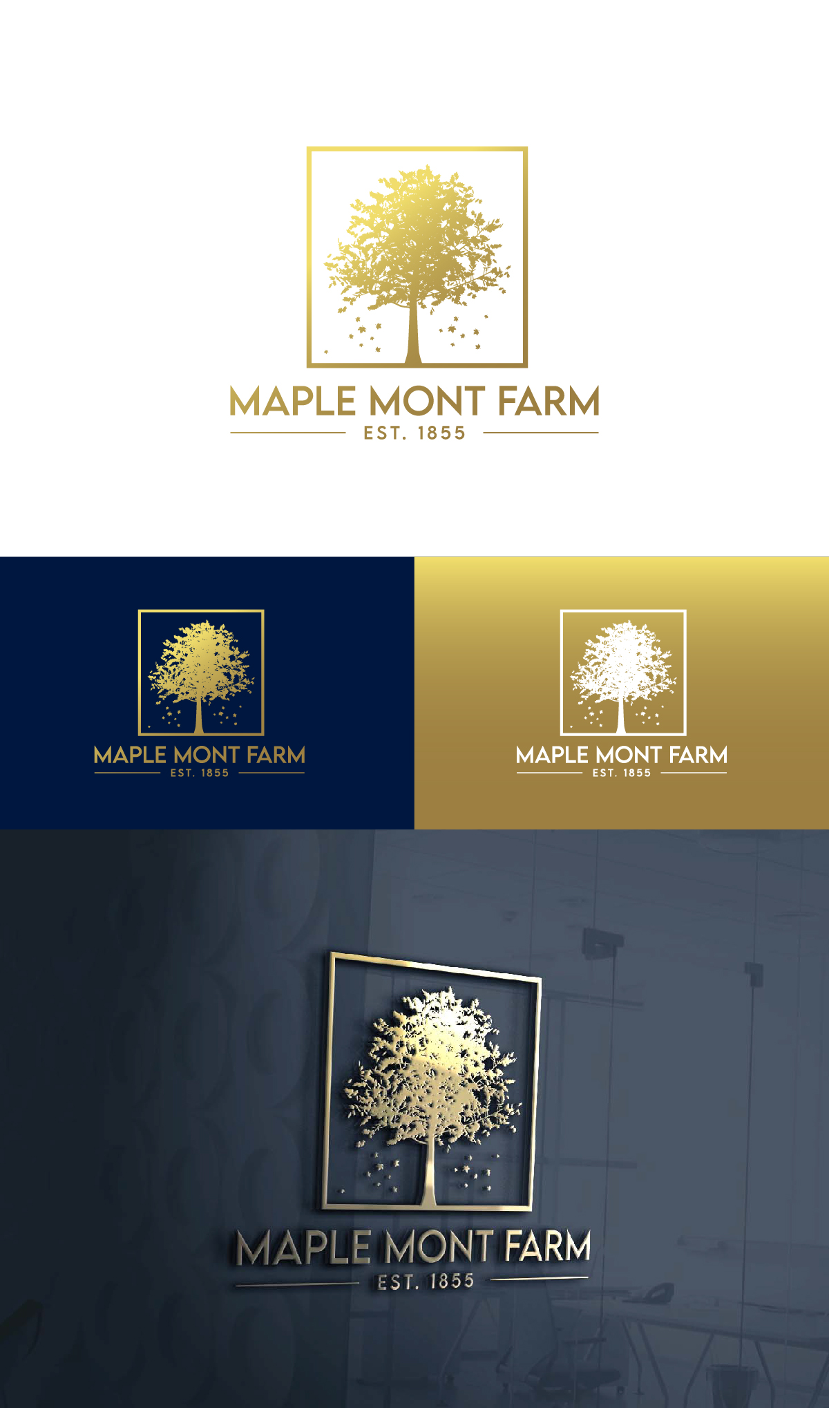 Elegant, Traditional, Tree farm Logo Design for Maple Mont Farm Est ...