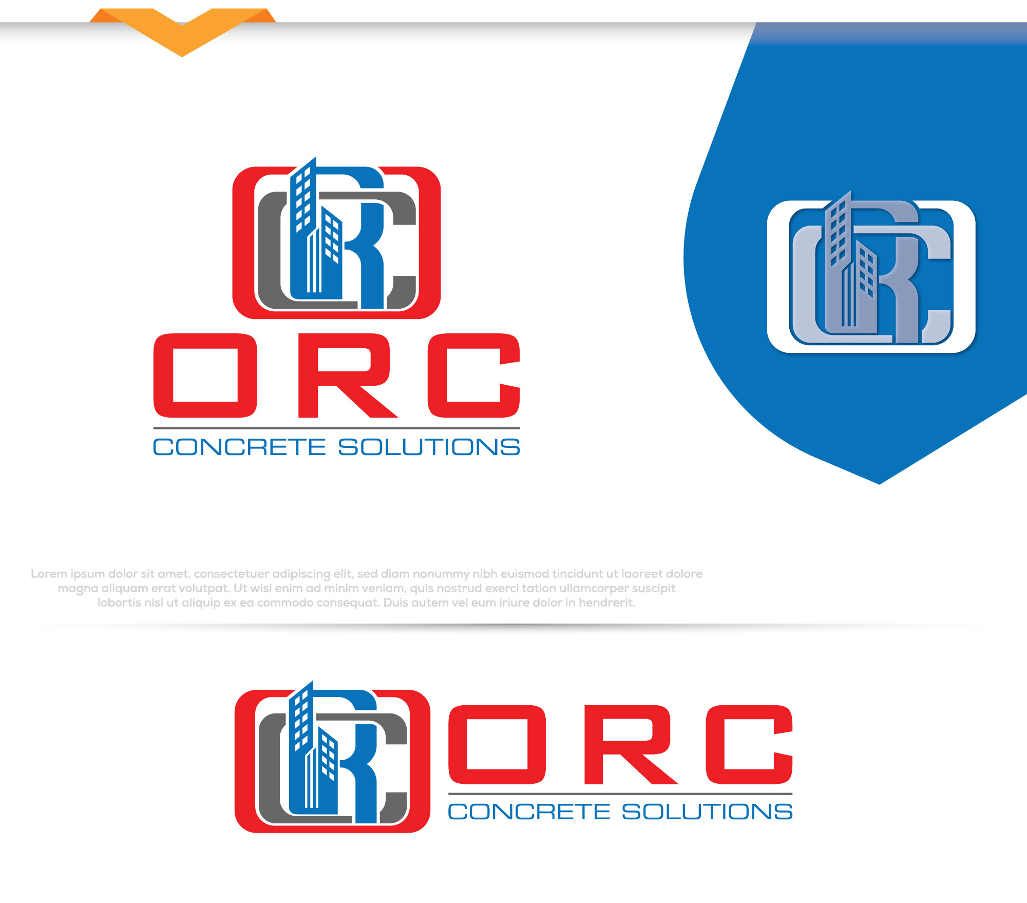 Bold, Modern, Construction Logo Design for ORC Concrete Solutions by ...