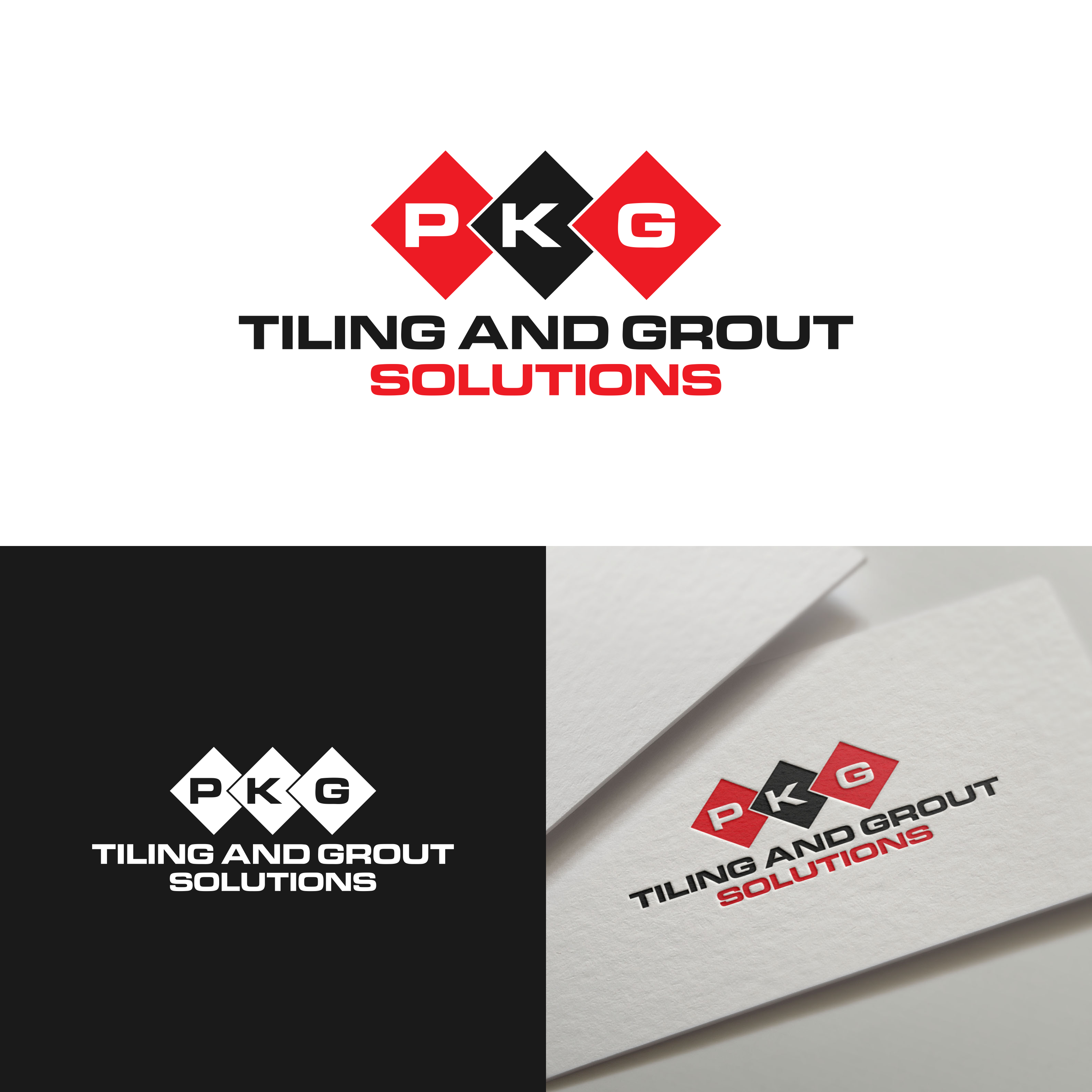 Logo Design for PKG Tiling and Grout Solutions by syad666 | Design ...