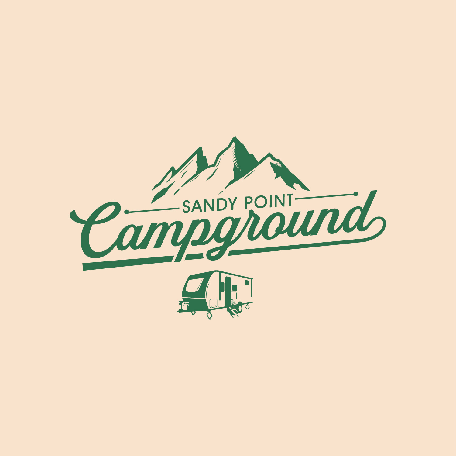 Elegant, Playful, Camping Logo Design for Sandy Point Campground by ...
