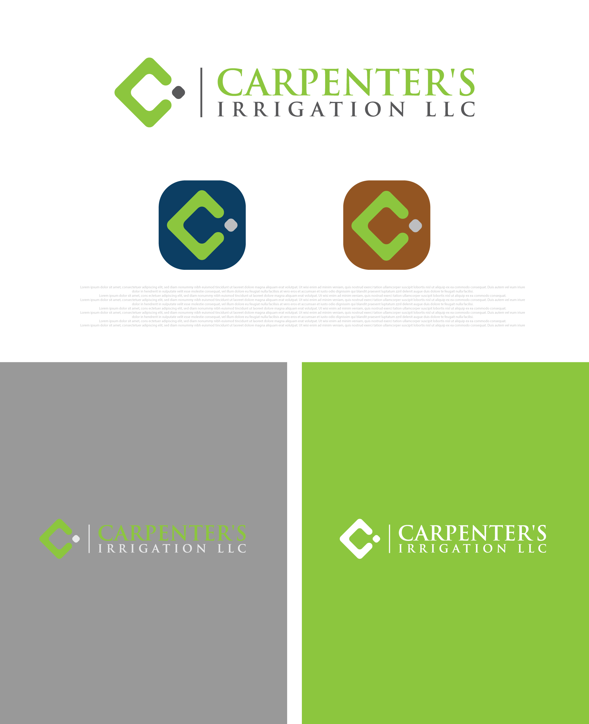 Professional, Modern, Irrigation/landscaping Logo Design for Carpenter ...