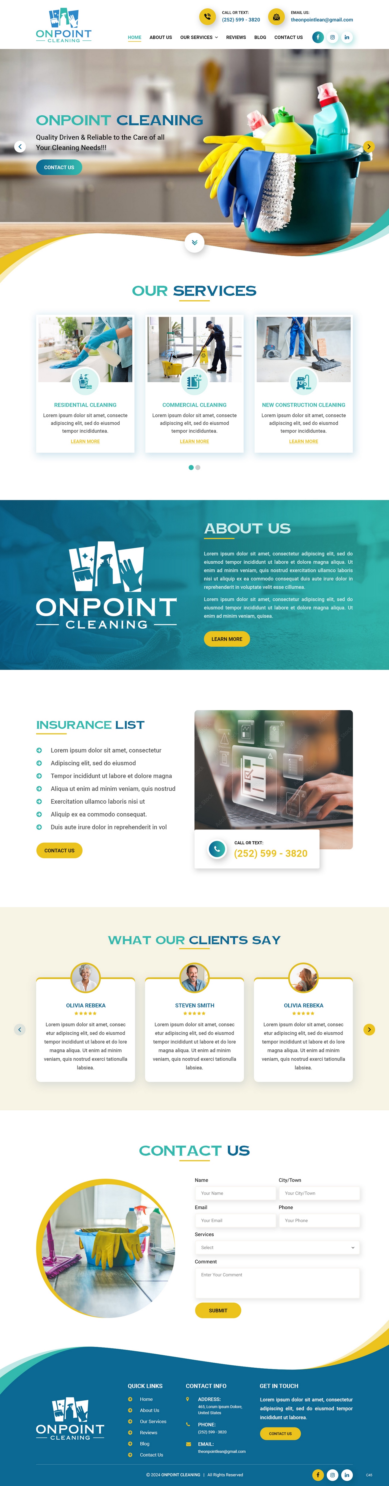 Elegant, Playful, Cleaning Web Design for a Company by pb | Design ...