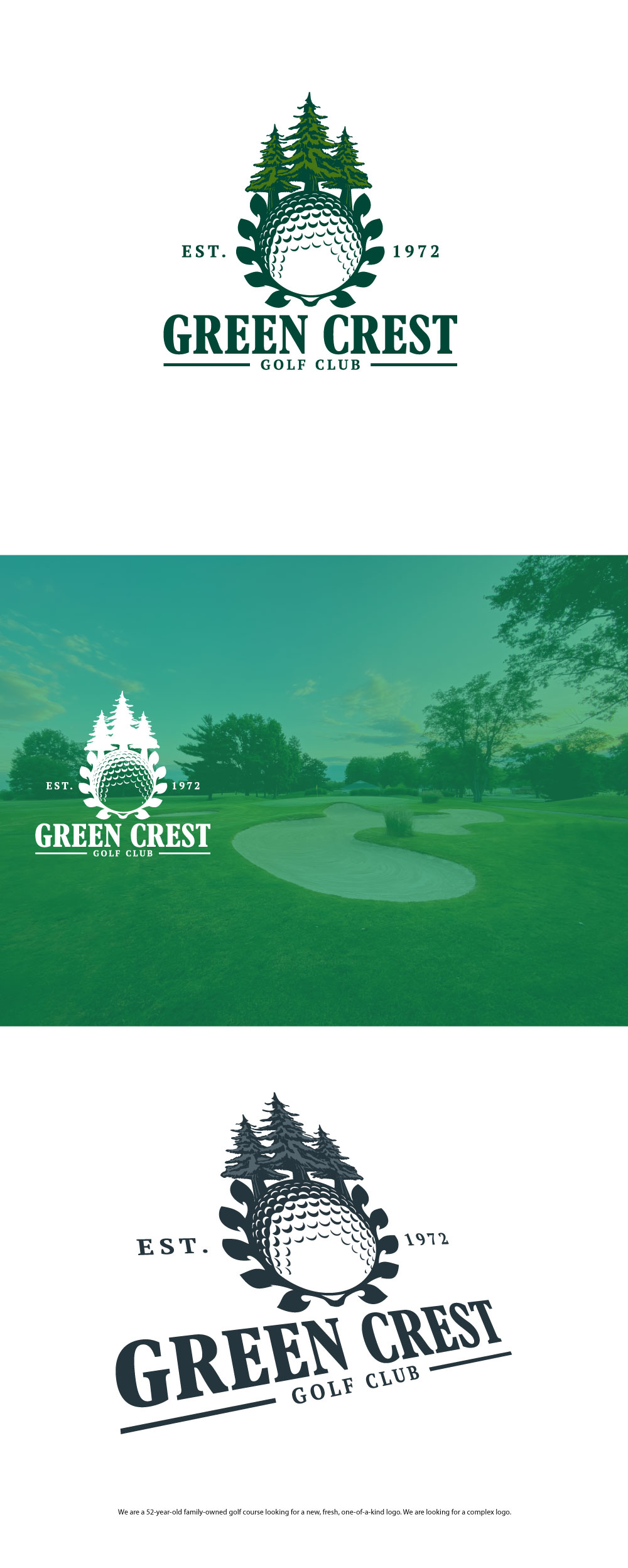 Modern, Bold, Golf Logo Design for Green Crest Golf Club by AXL's ...