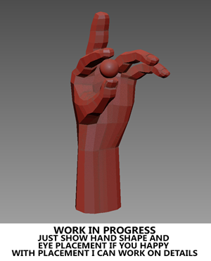 3D Print Fantasy Model - Decaying Corpse Hand and Eyeball | 33 3D ...