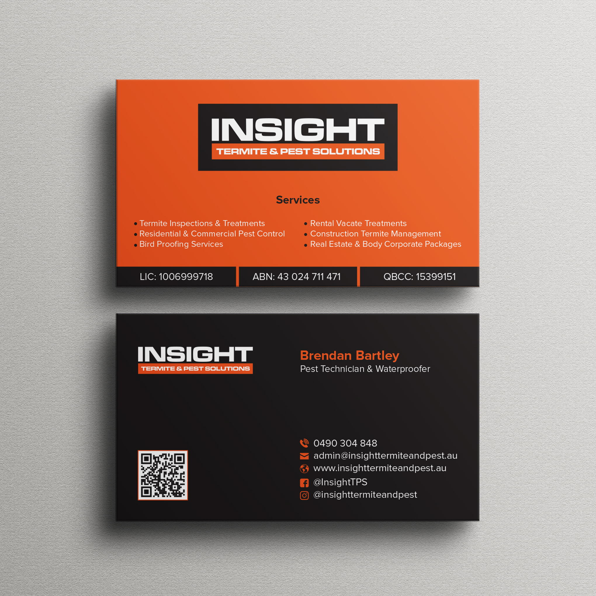 Business Card Design for Insight Termite & Pest Solutions by Bikash Das | Design #32173090