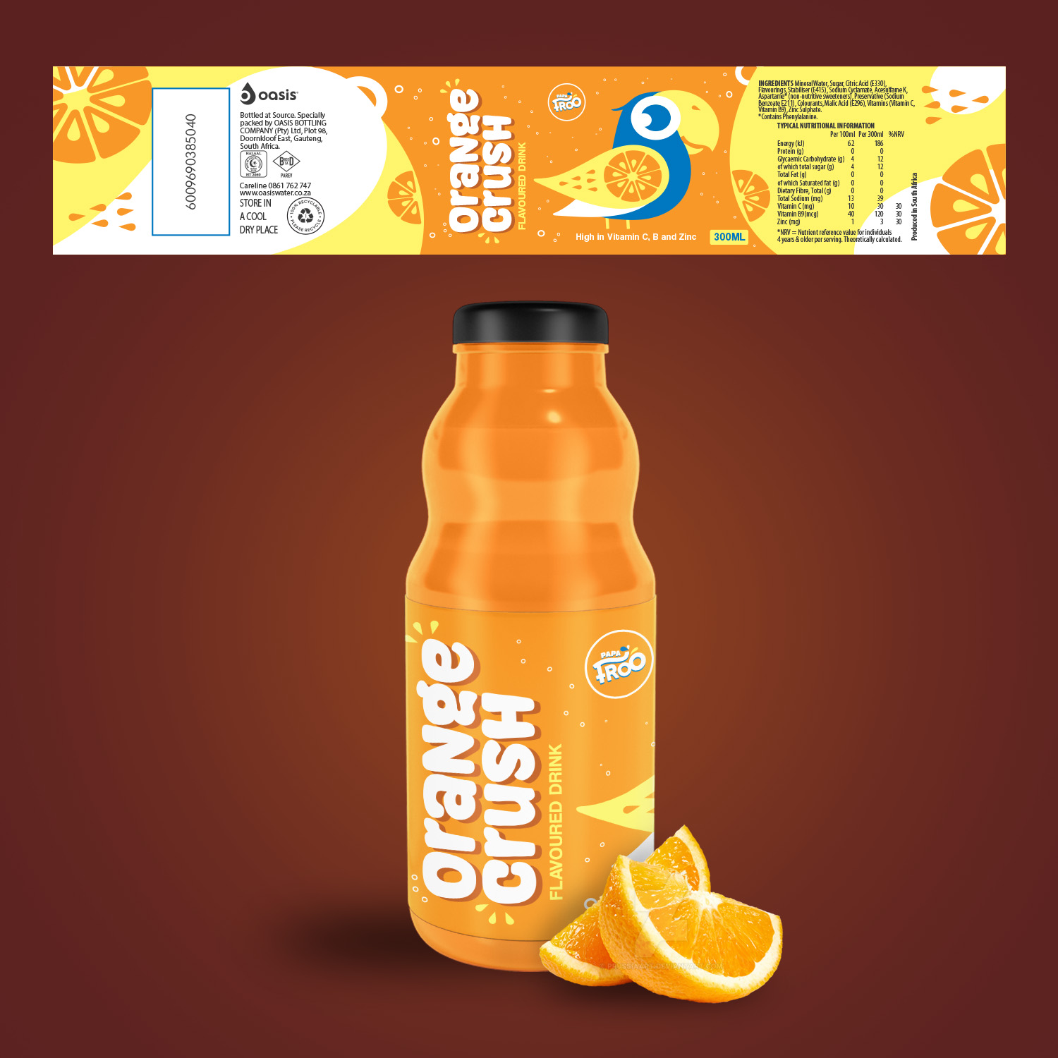 Modern, Colorful, Beverages Label Design for Oasis Water (Pty) Ltd by ...