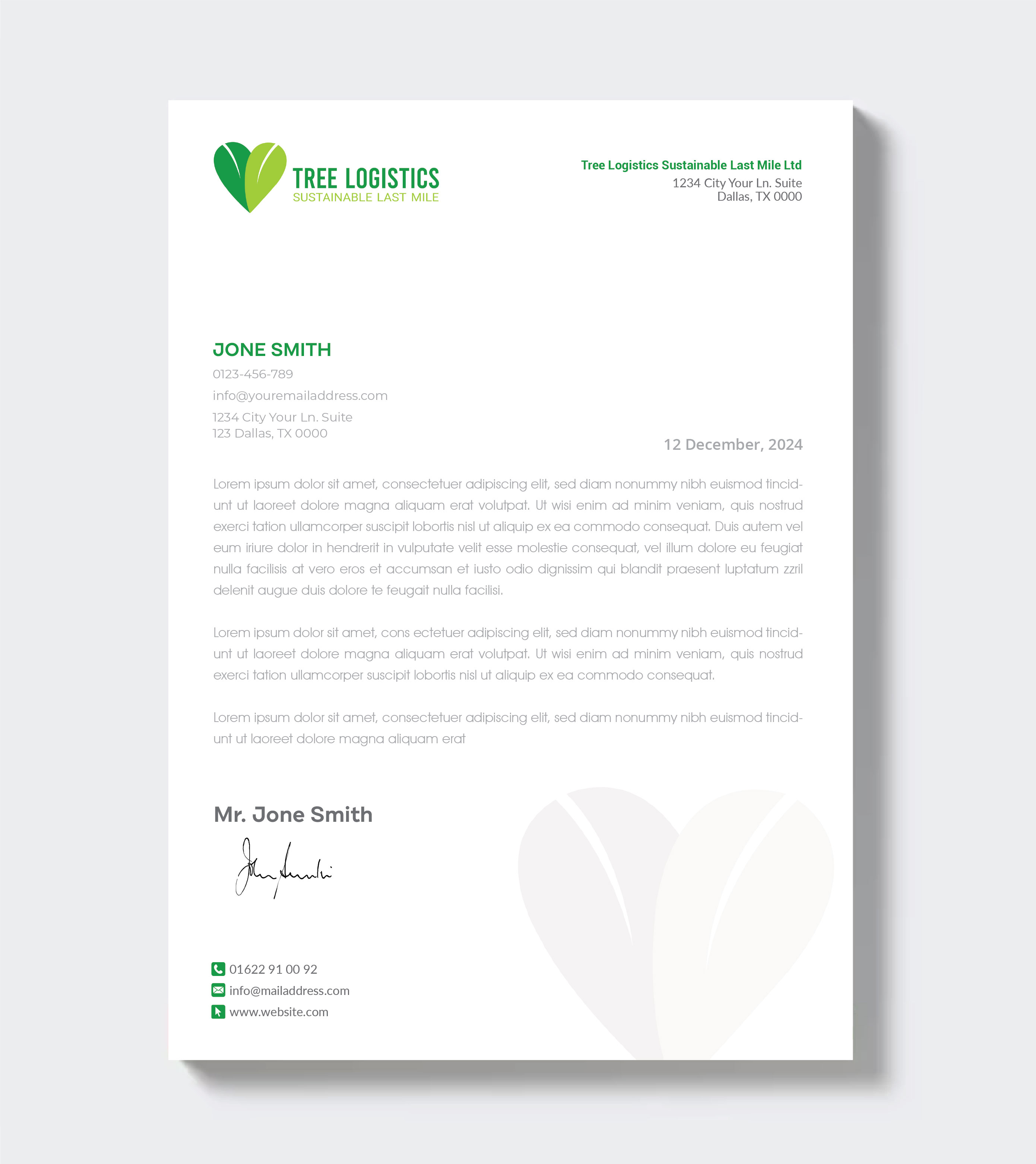 Letterhead Design for a Company by artbitin | Design #32145911