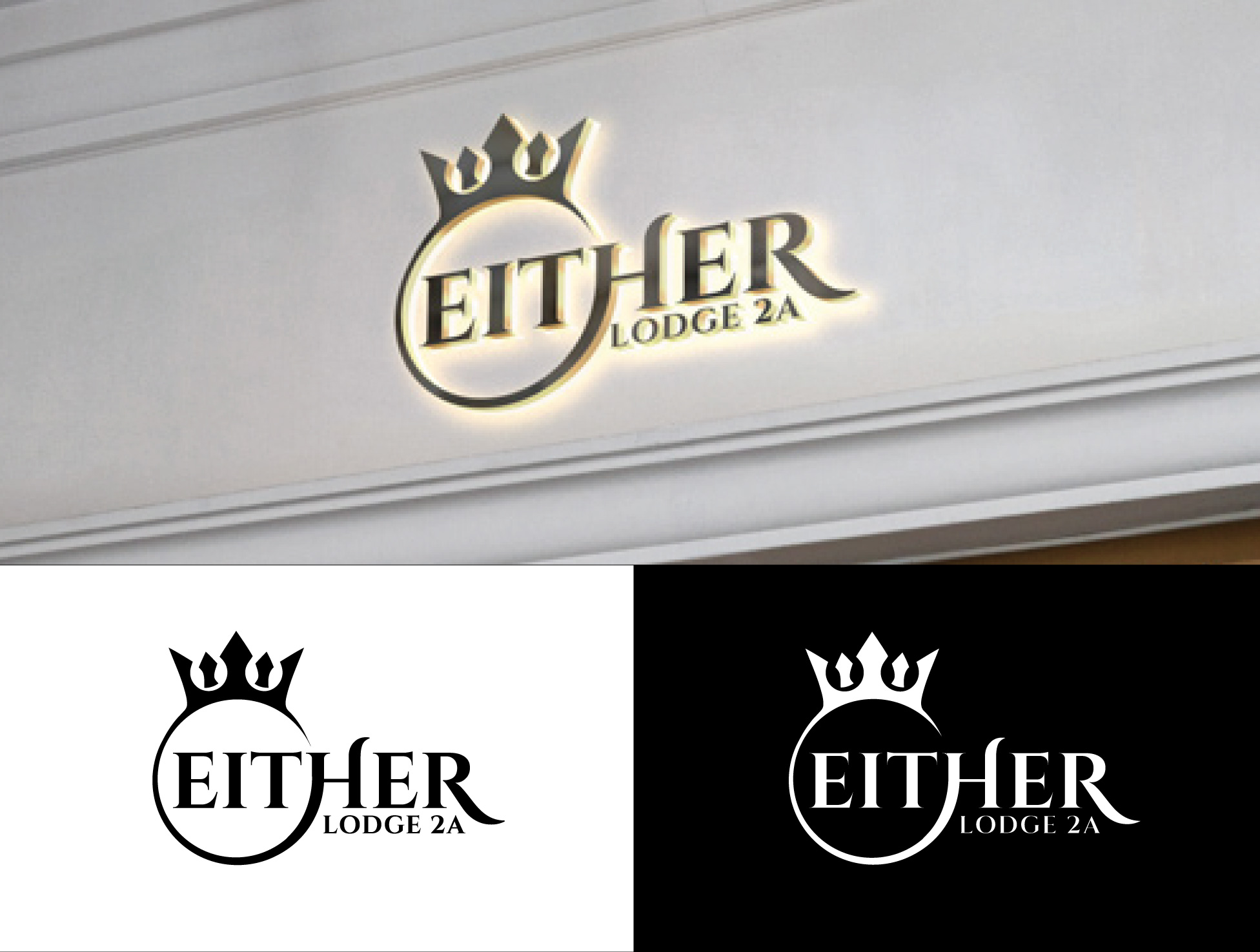 Logo Design for Either Lodge 2A or L2A by Roxxx | Design #32163362