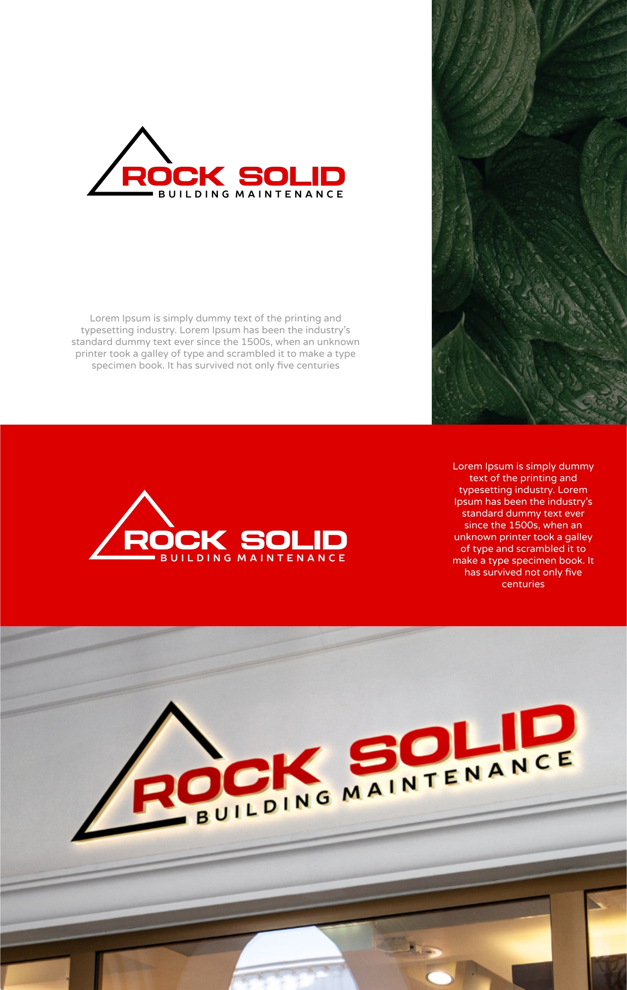 Serious, Professional, Construction Logo Design for Rock Solid Building Maintenance by Apple ...