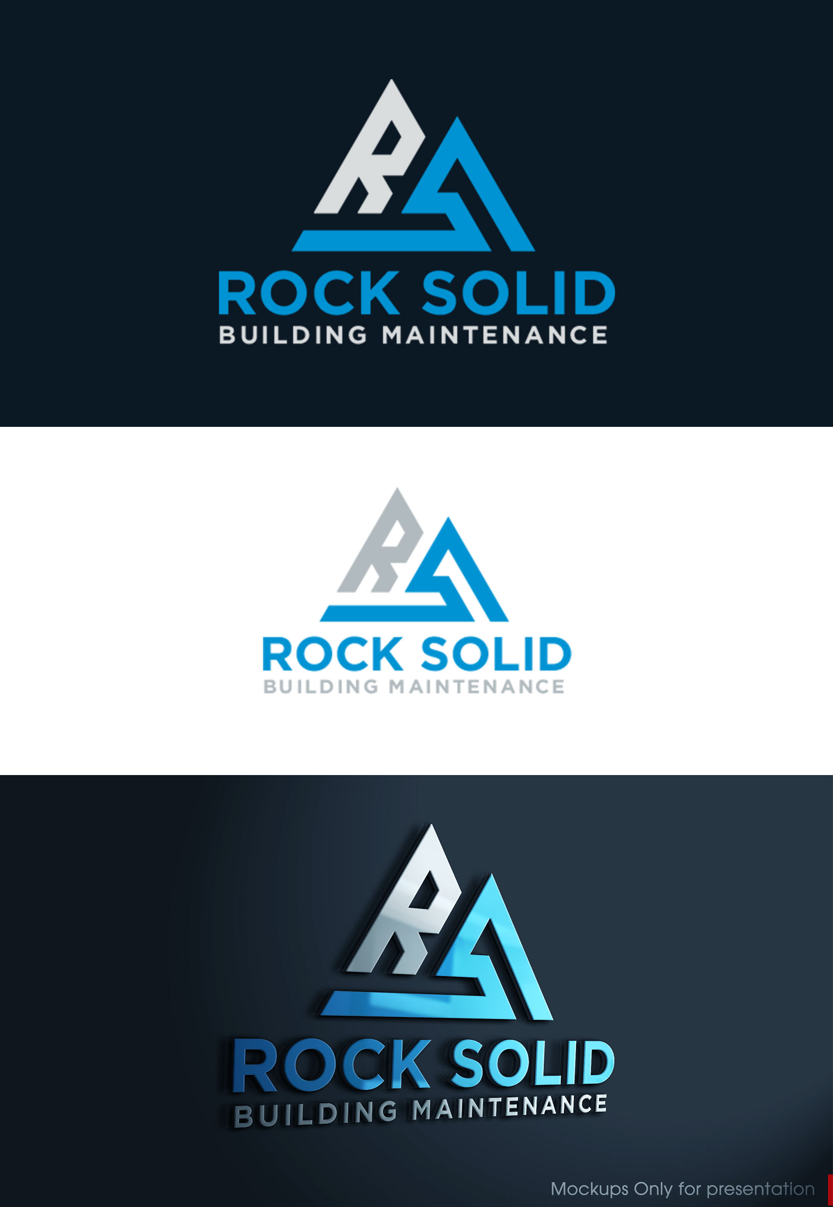 Serious, Professional, Construction Logo Design for Rock Solid Building Maintenance by Mono.co ...