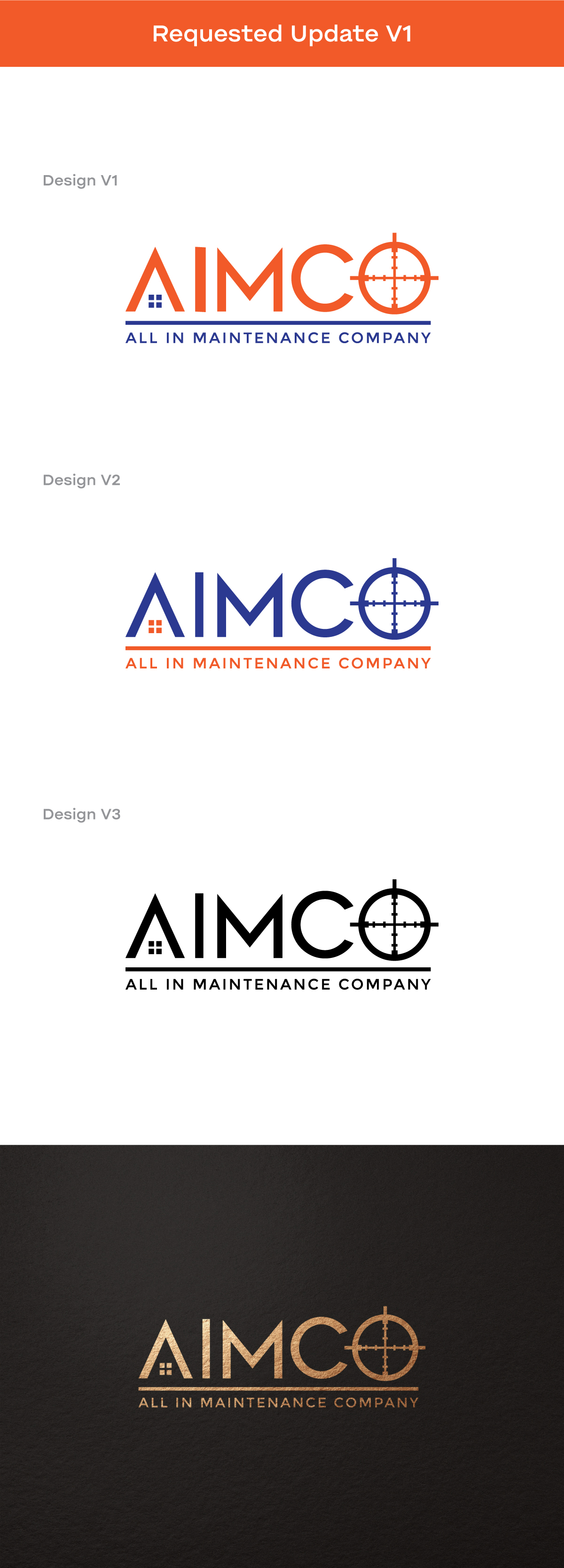 Masculine, Modern, Construction / Maintenance Logo Design for AIMCO All ...