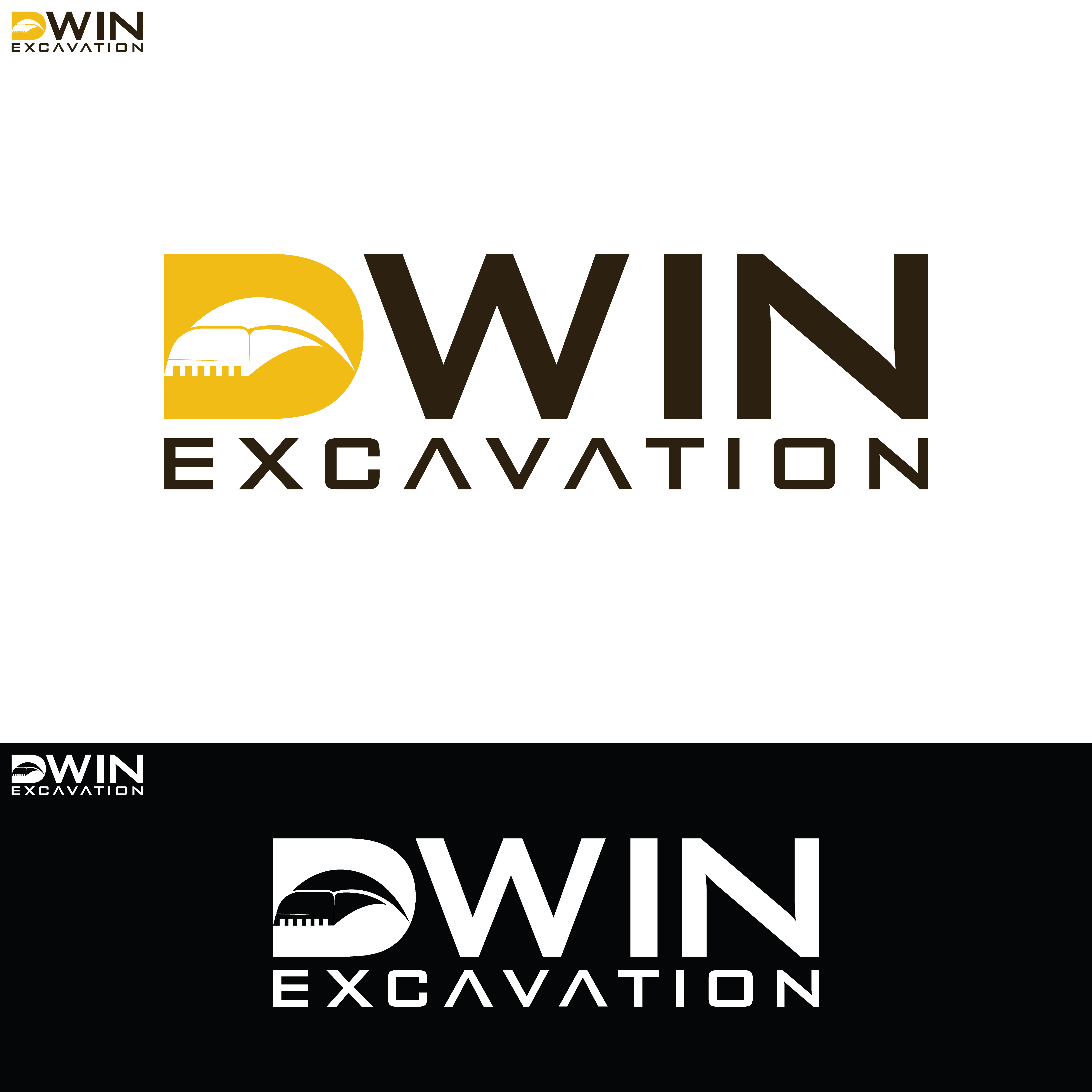 Logo Design for D WIN EXCAVATION by DesignMV | Design #32217364