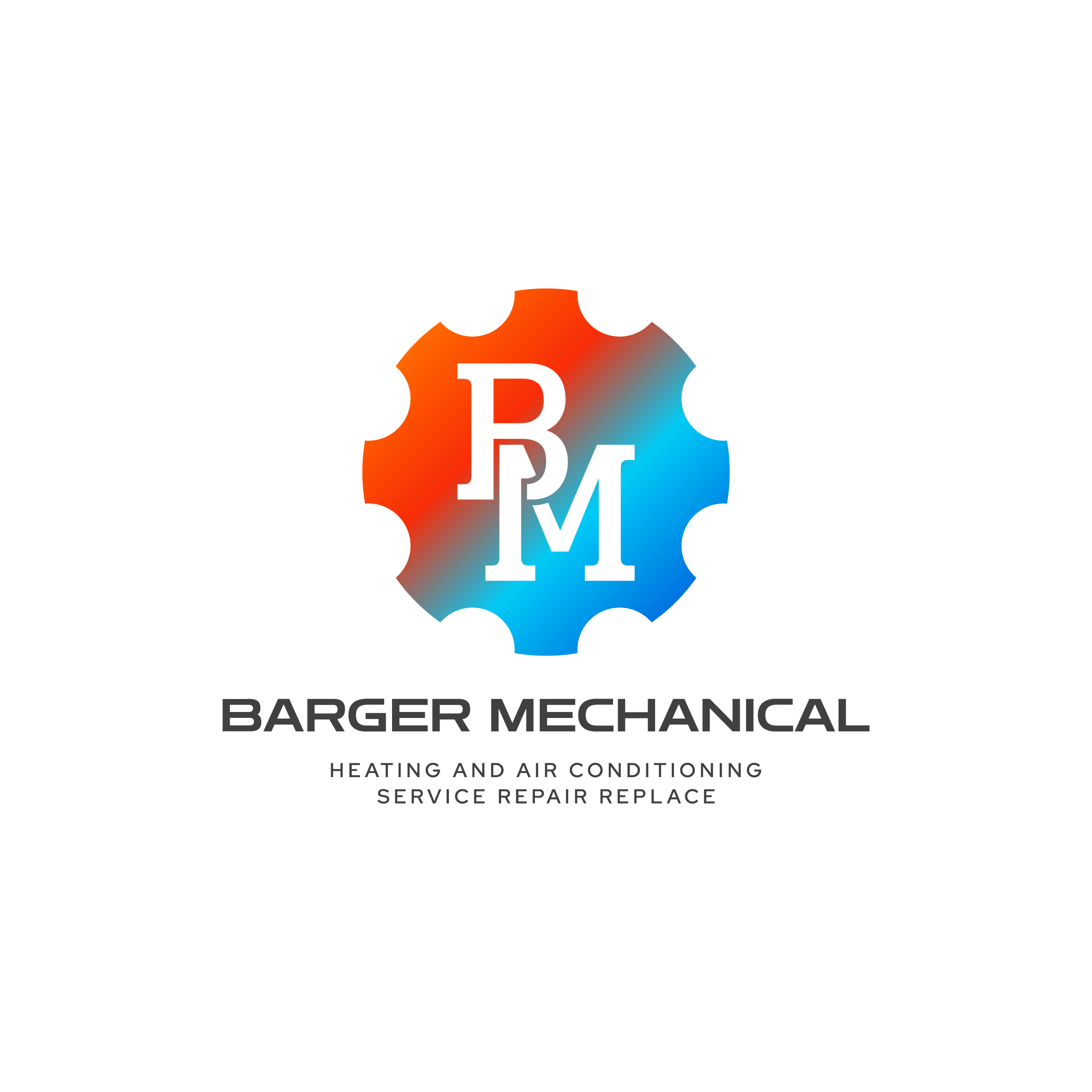 Logo Design for Barger mechanical, heating and air conditioning, service repair replace by ...