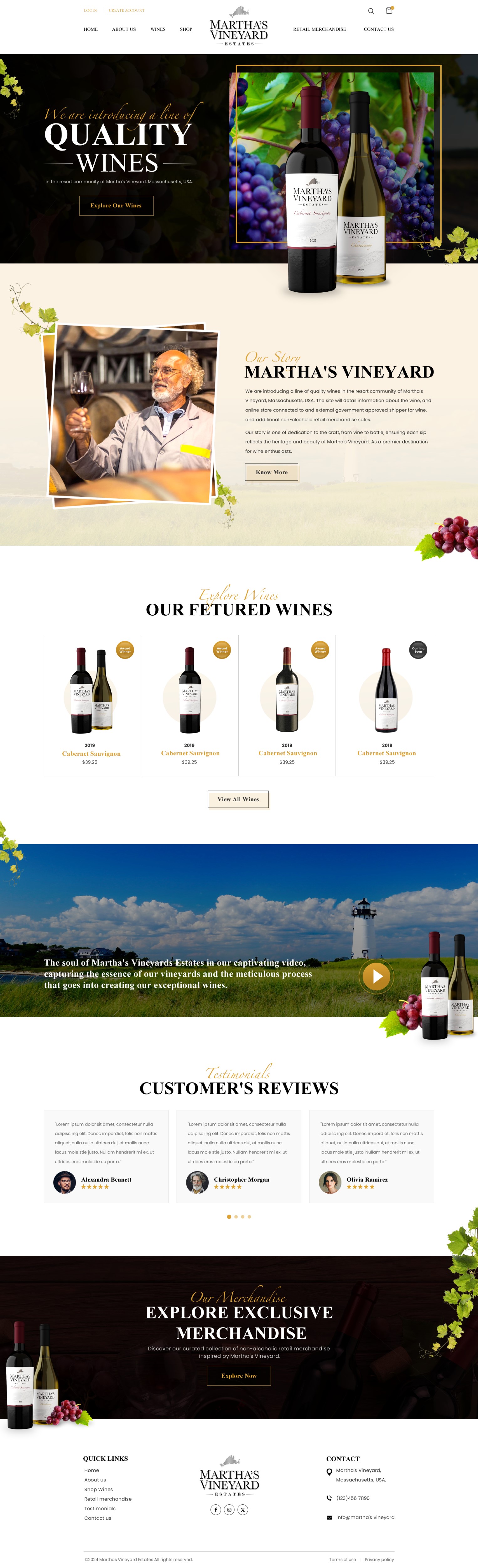 Serious, Conservative, Wine Web Design for a Company by Reimagine ...