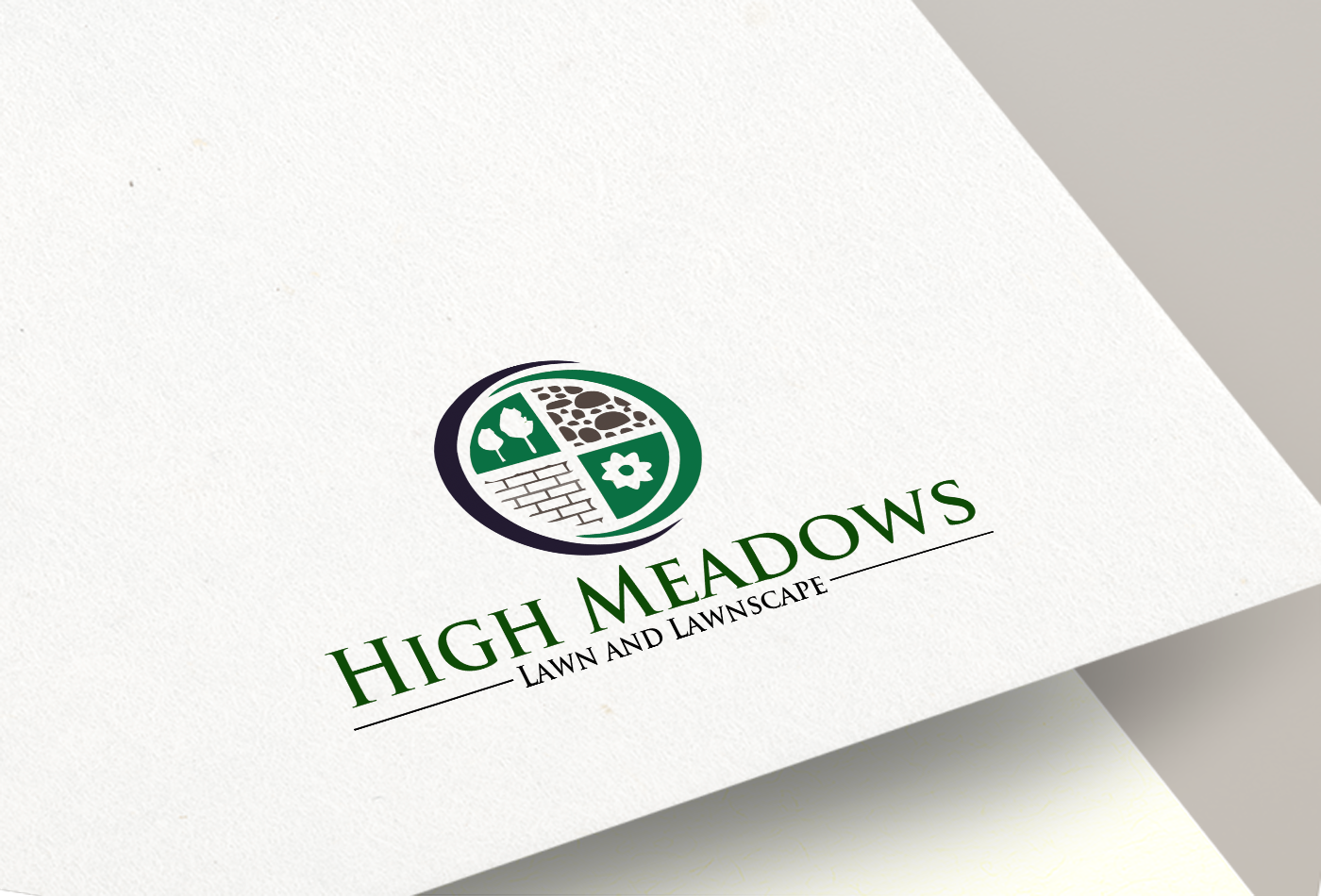 Logo Design for High Meadows Lawn and Lawnscape by Maya_ | Design #32275910