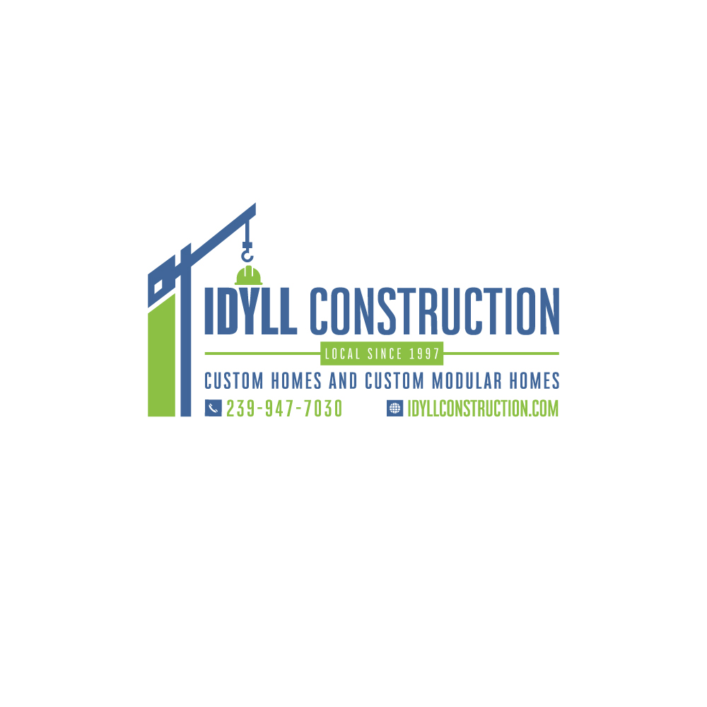 Logo Design for Idyll Construction, Local since 1997, Custom Homes and ...
