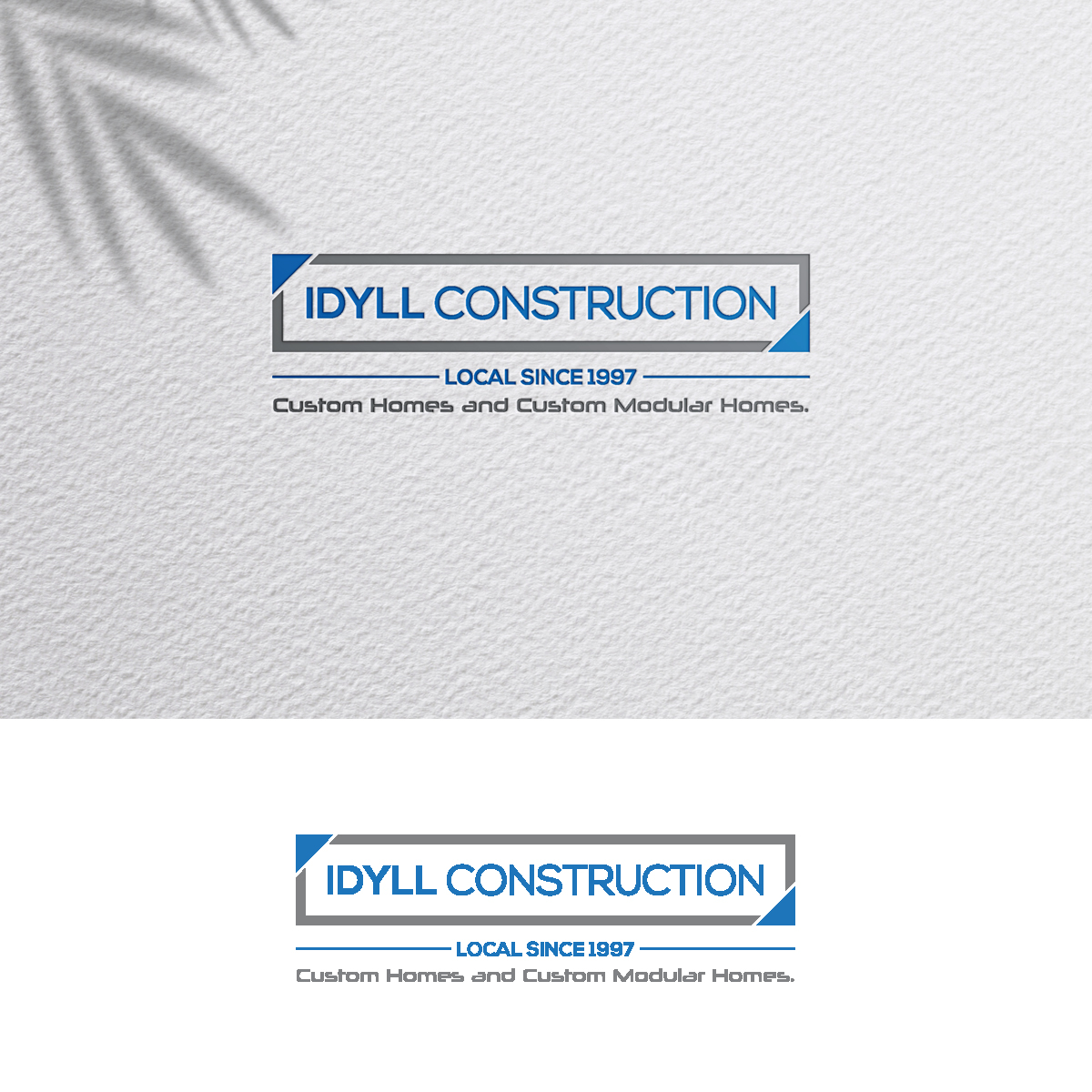 Logo Design for Idyll Construction, Local since 1997, Custom Homes and ...
