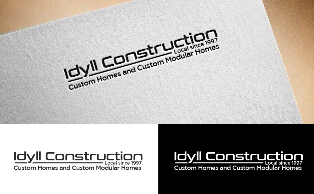 Logo Design for Idyll Construction, Local since 1997, Custom Homes and ...