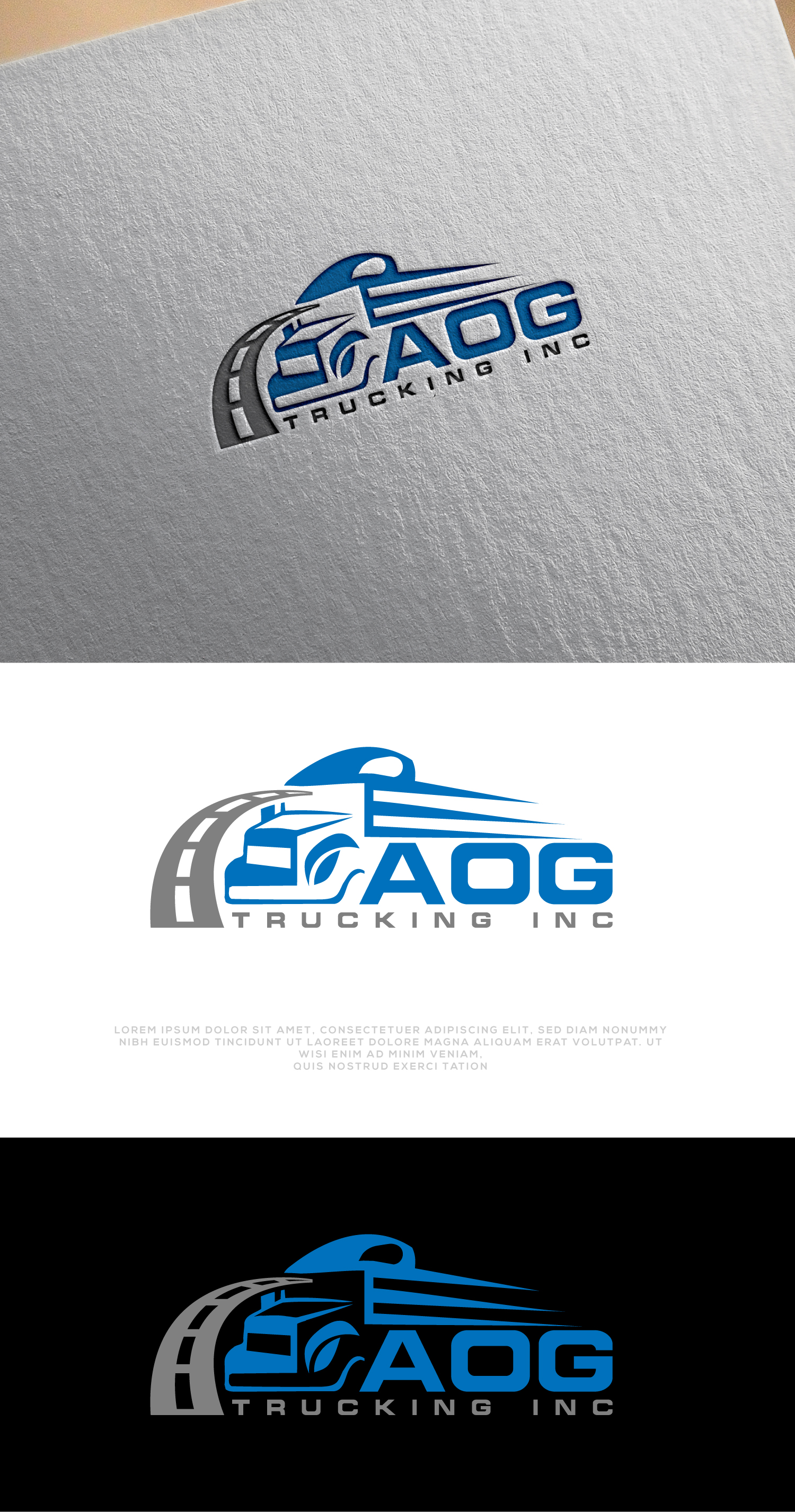 Logo Design for AOG Trucking Inc. by uzzal100 | Design #32245802