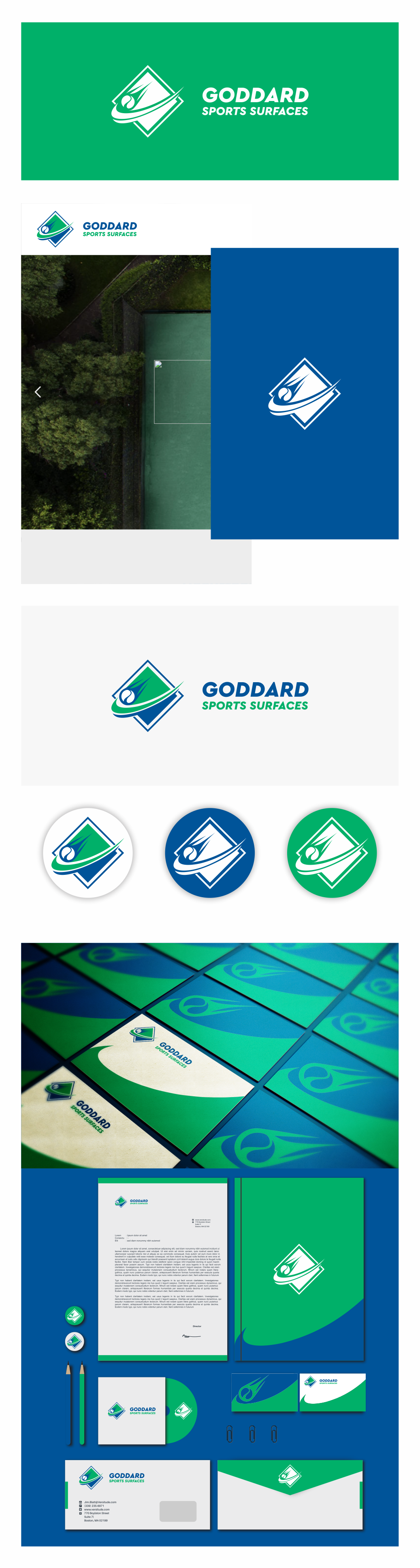Logo Design for Goddard Sports Surfaces by sonimaulana.dc | Design ...