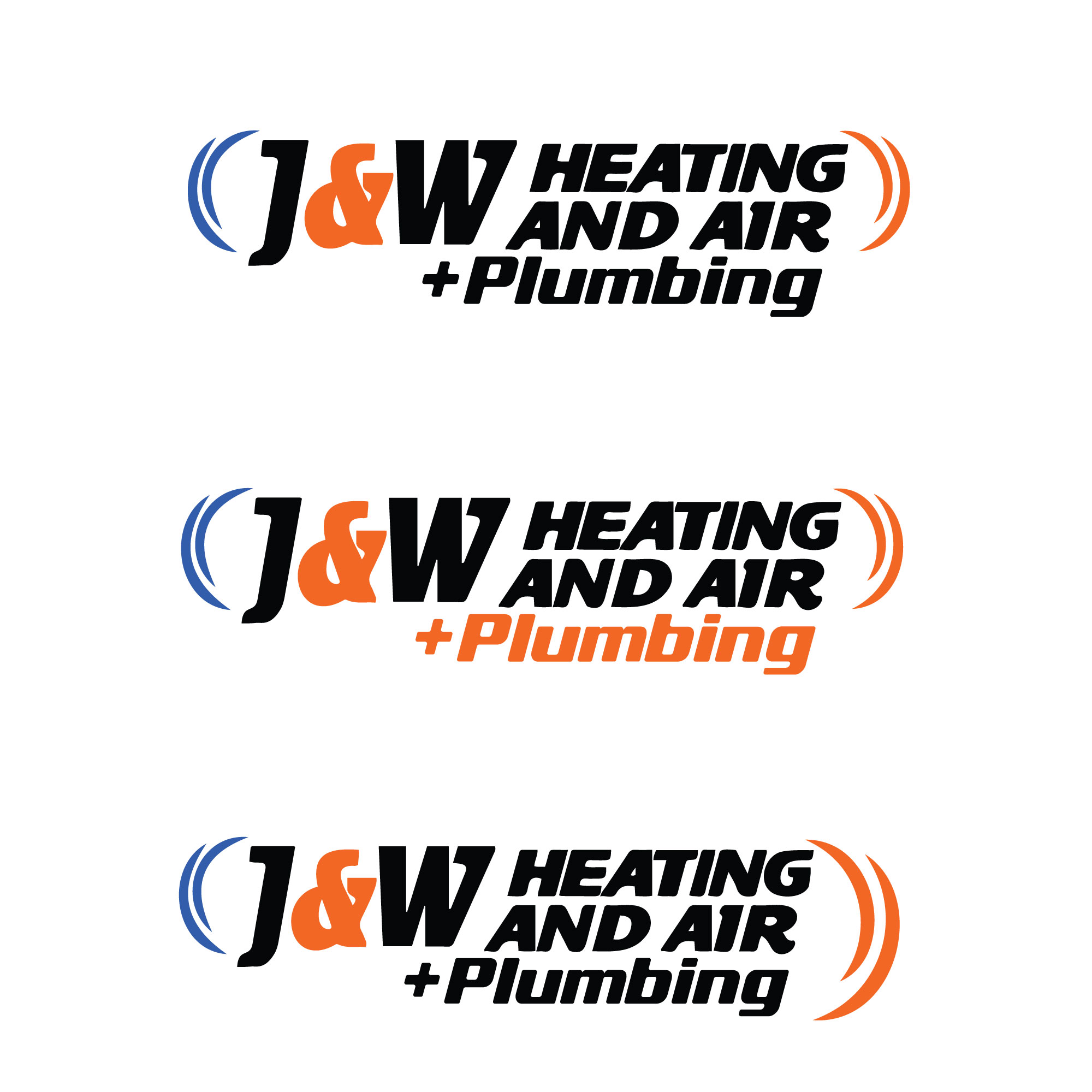 Logo Design for J&W Heating and Air + Plumbing by MD ROKON UDDIN ...