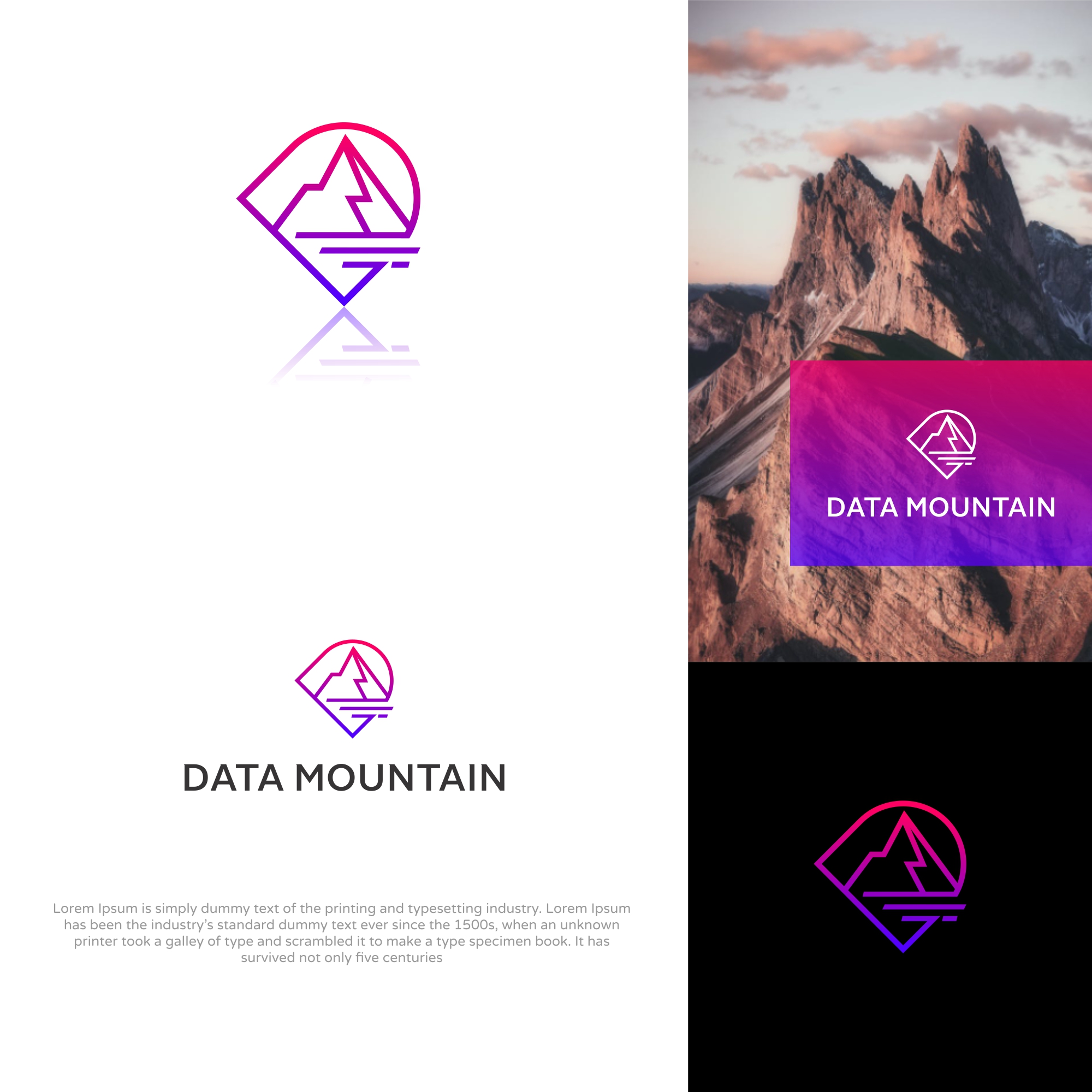 Logo Design for DM, Data Mountain, datamountain, DataMountain by Jenny ...