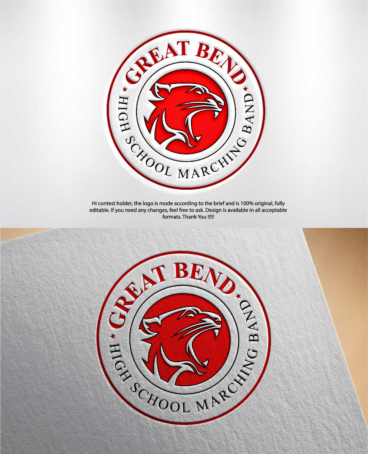 Bold, Modern, High school Logo Design for Great Bend High School ...