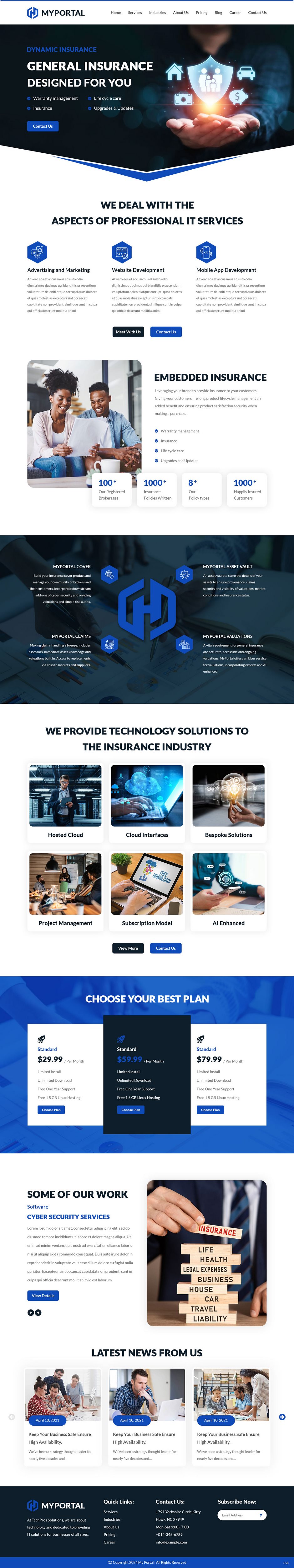 Modern, Elegant, Embedded Insurance. Web Design for Meylex by pb ...