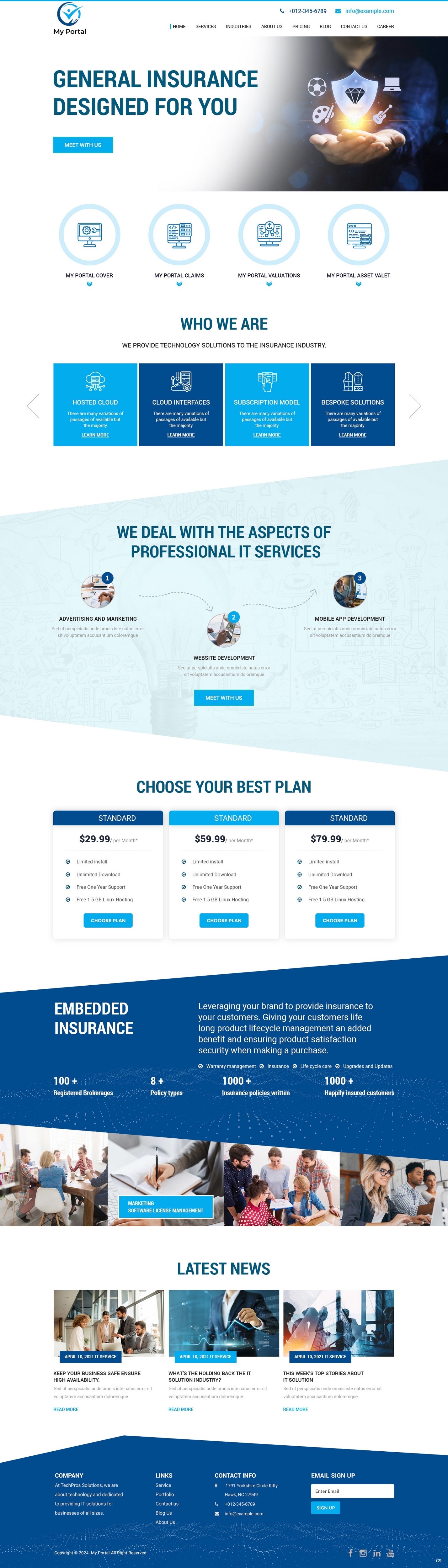 Modern, Elegant, Embedded Insurance. Web Design for Meylex by pb ...