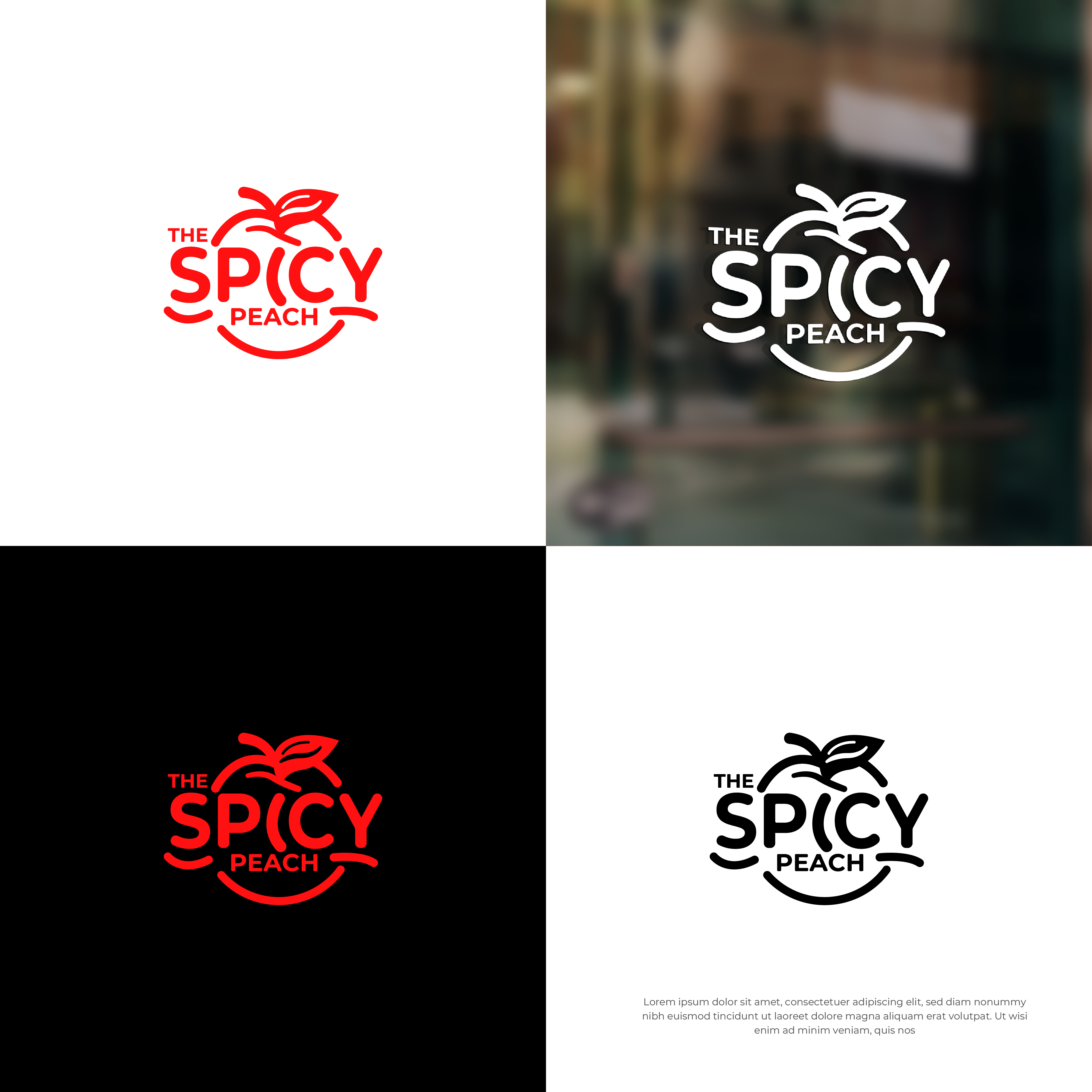 Logo Design for The Spicy Peach by Emjey Design | Design #32323913