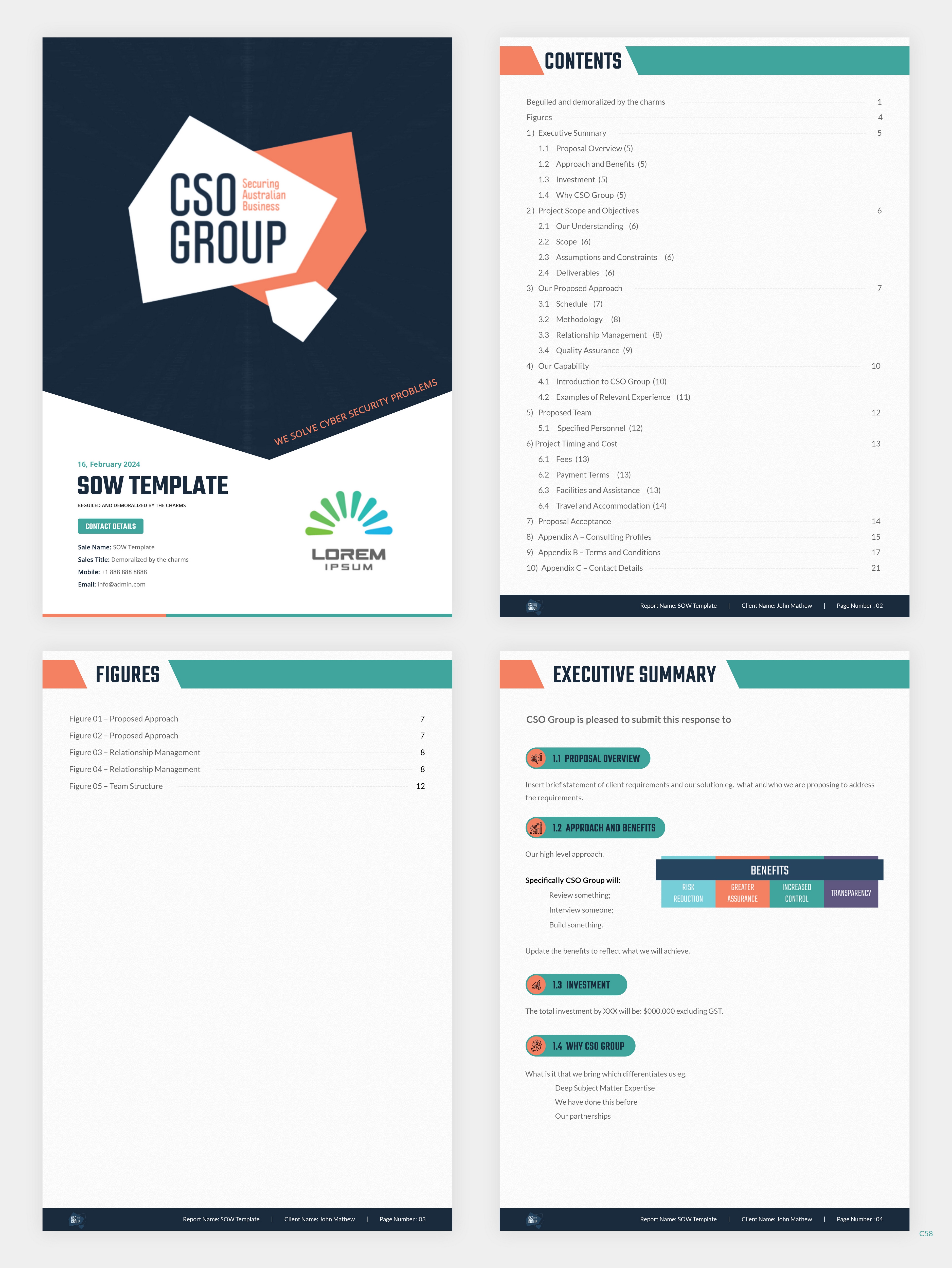 Serious, Modern, Cyber Security Word Template Design for a Company by ...