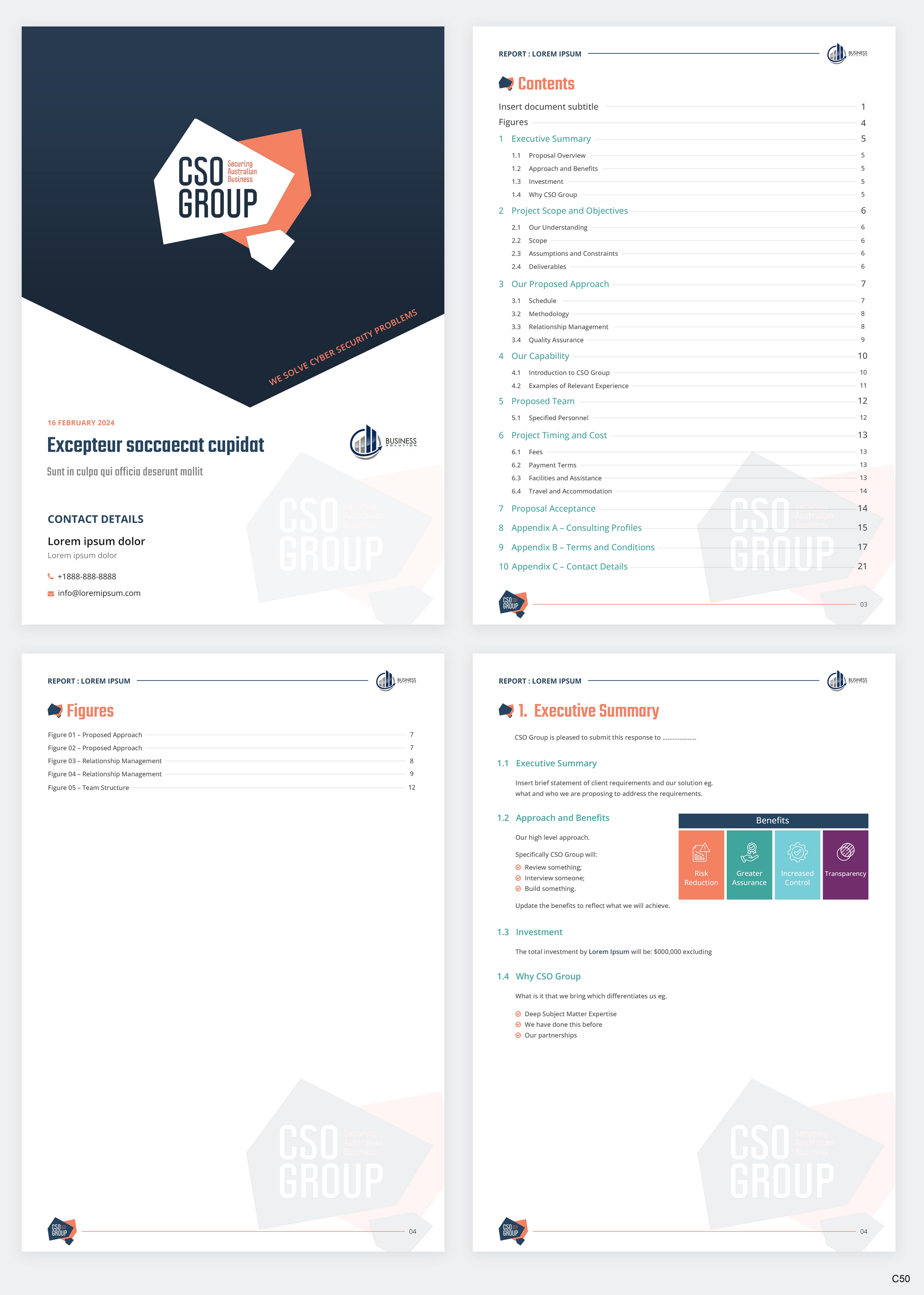 Serious, Modern, Cyber Security Word Template Design for a Company by ...
