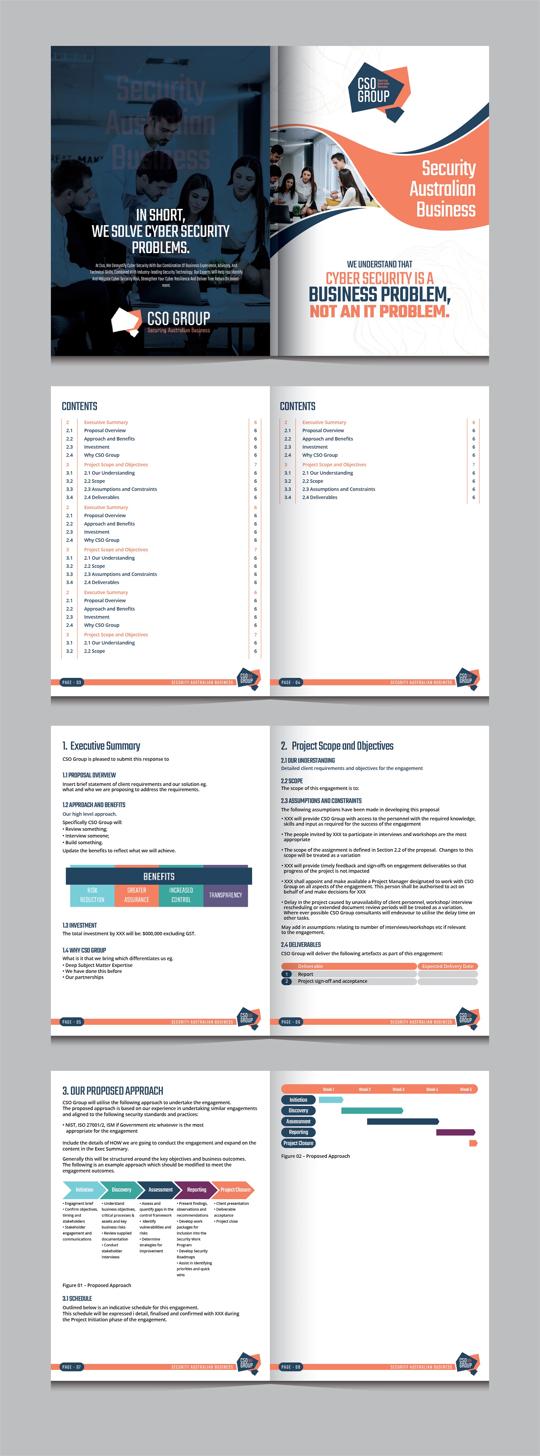 Serious, Modern, Cyber Security Word Template Design for a Company by ...