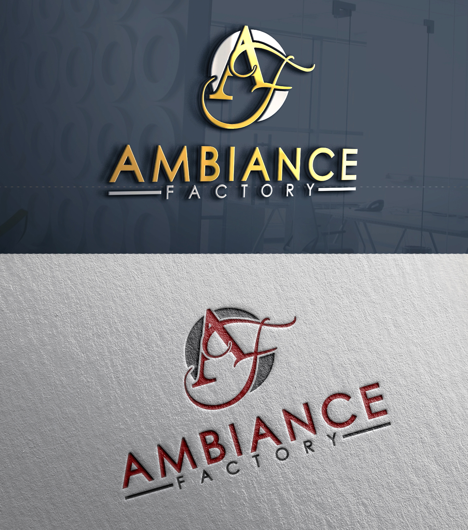 Elegant, Modern Logo Design for Ambiance Factory by 24ksunny | Design ...