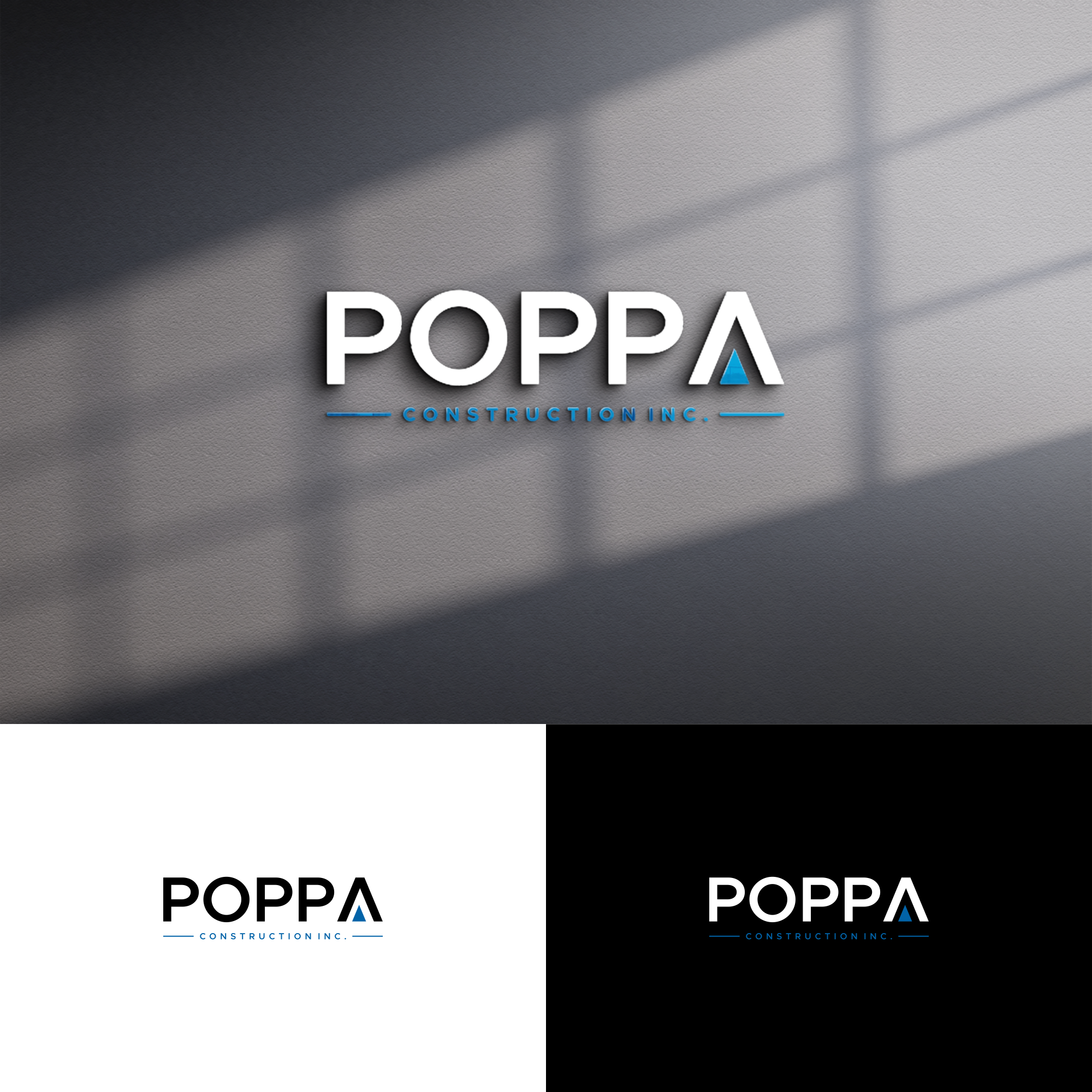 Logo Design for Poppa Construction Inc. by Gethuk_Studio | Design #32345459