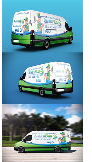 Big carpet cleaning van wrap | 61 Car Wrap Designs for a business in ...