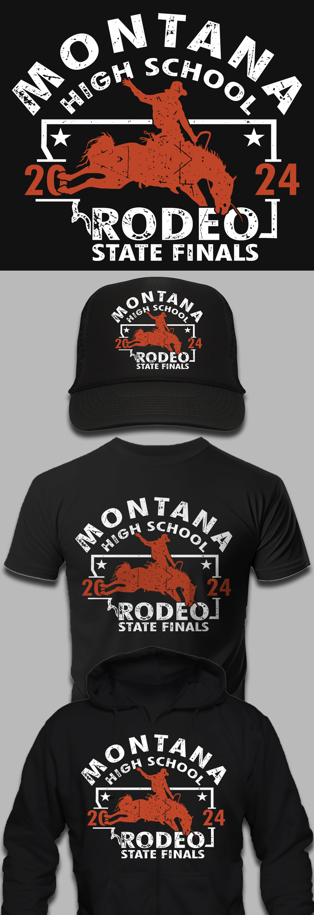 Bold, Serious, Sports industry, with western lifestyle RODEO T-shirt ...
