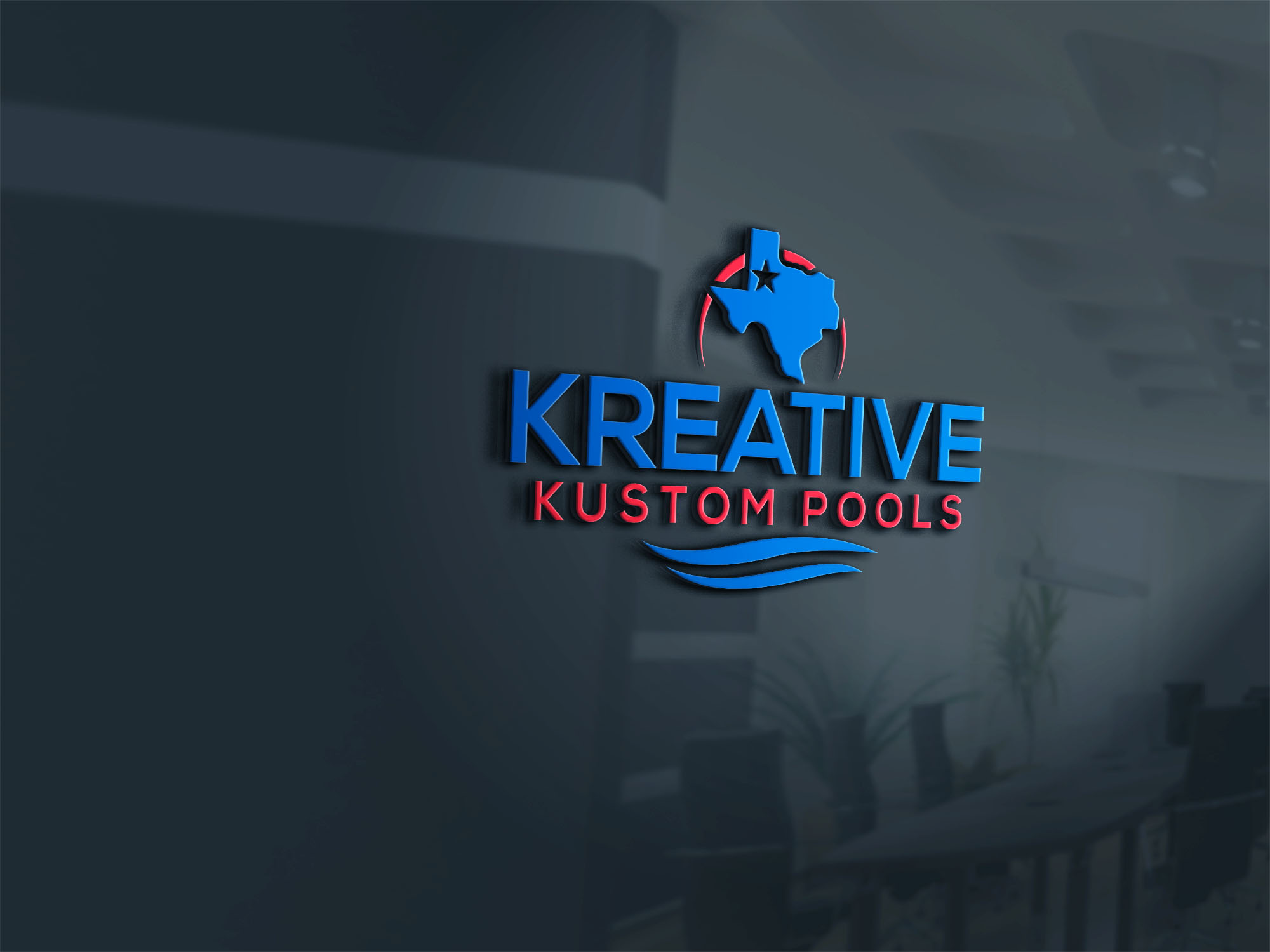 Logo Design for Kreative Kustom Pools by AFSAN | Design #32326521