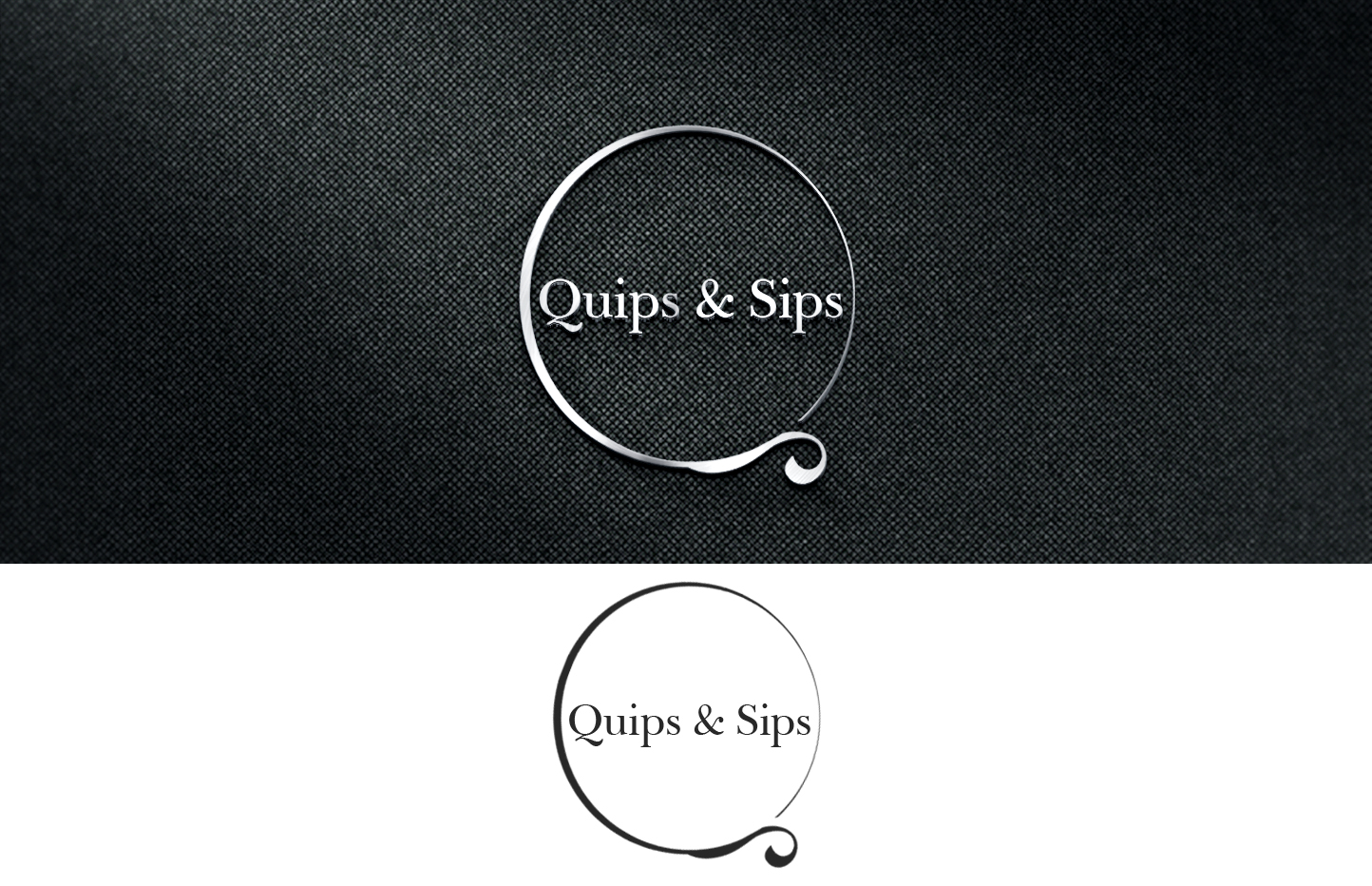 Playful, Modern Logo Design for Quips & Sips by AliArts | Design #32320339